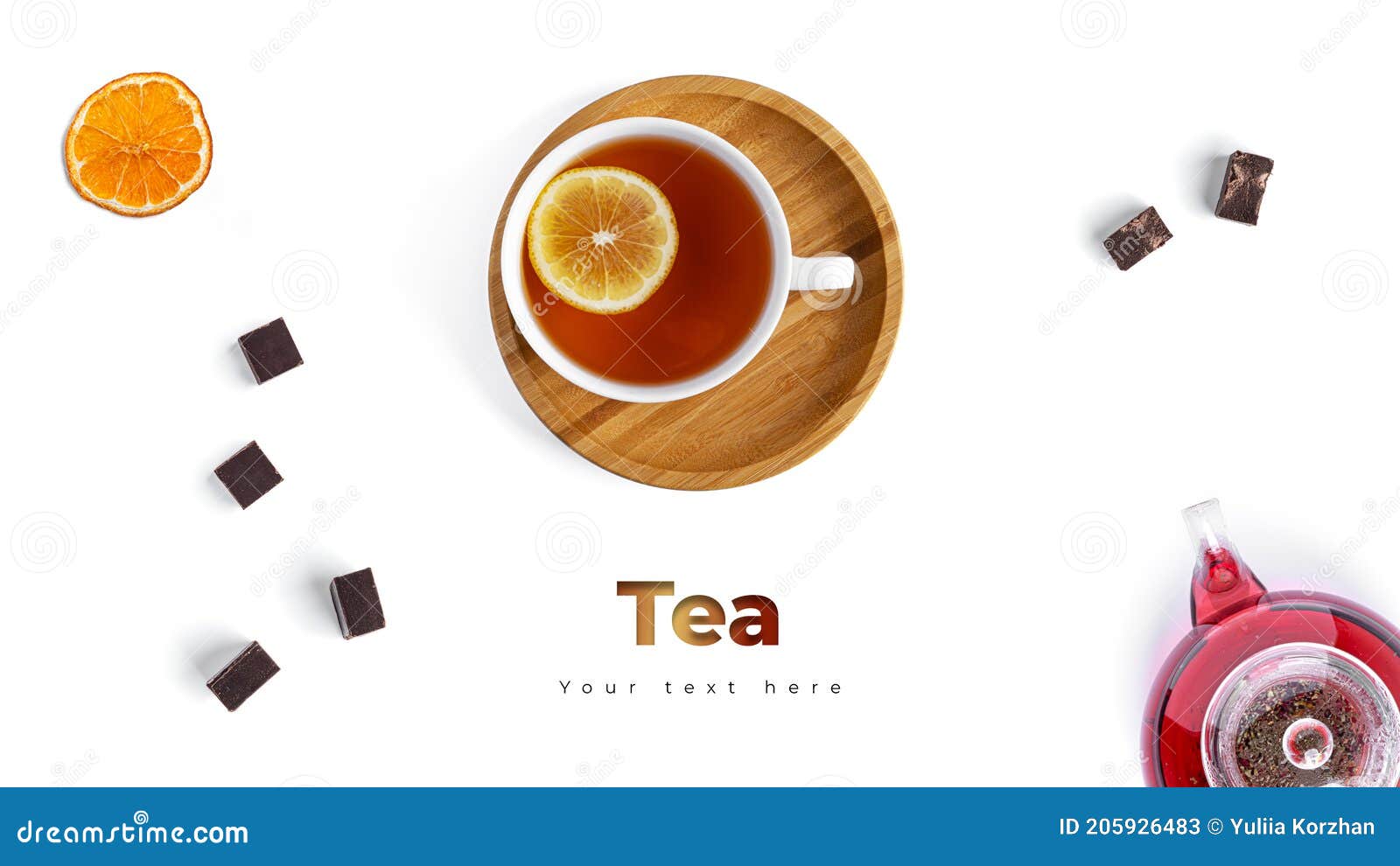 Tea in White Cup and Sweets. Long Header Banner Format. Panorama ...