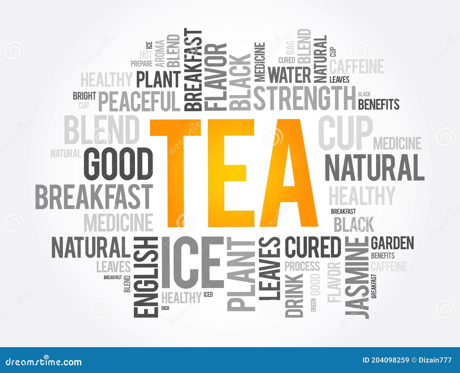 TEA Word Cloud Collage, Food and Drink Concept Stock Illustration ...