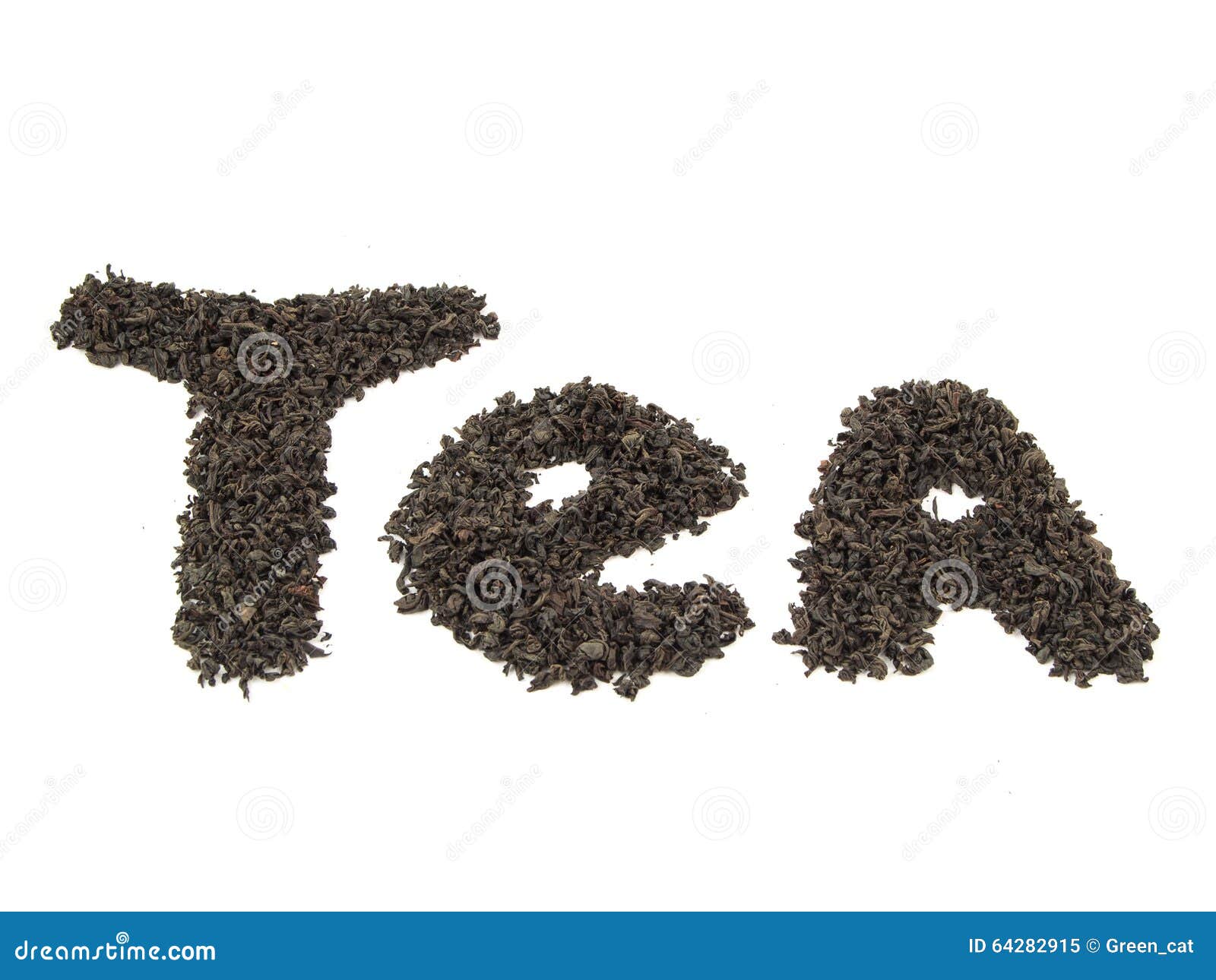 Tea Word, Made from Tea Leaves Stock Illustration - Illustration of ...
