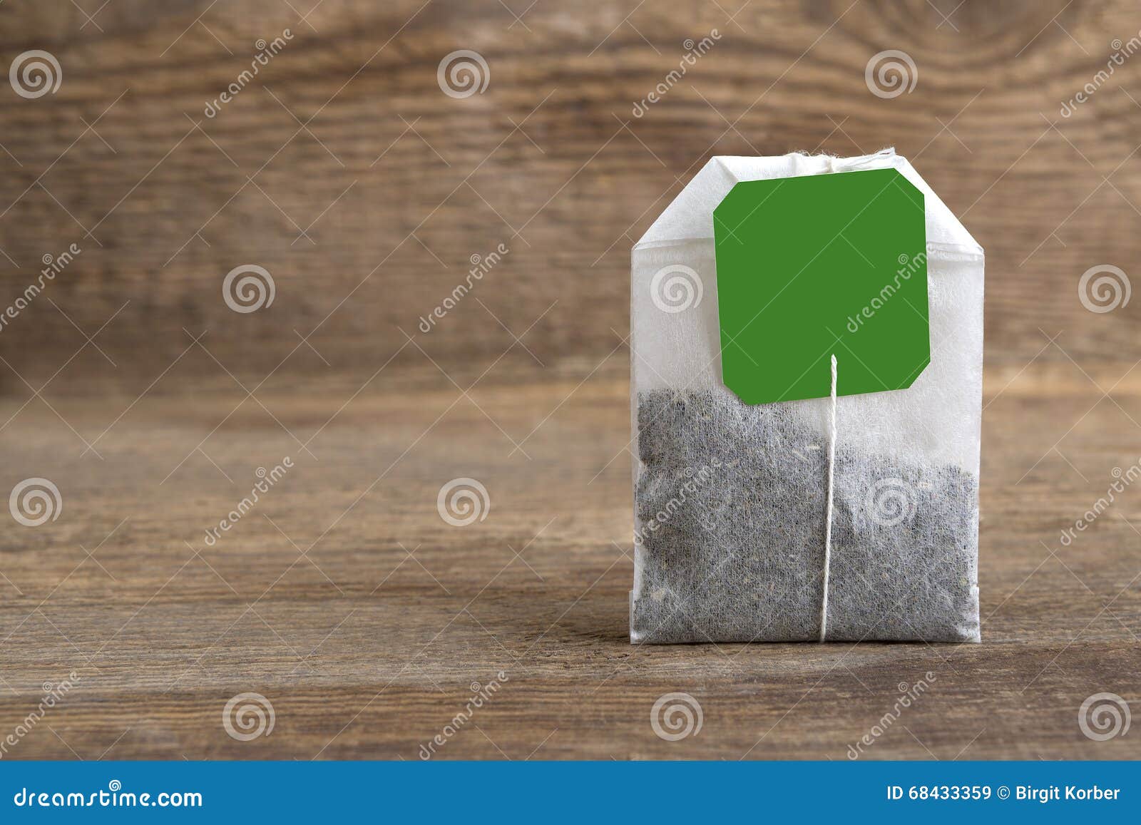 Teabag on Wooden Background Stock Image - Image of healthy, background ...