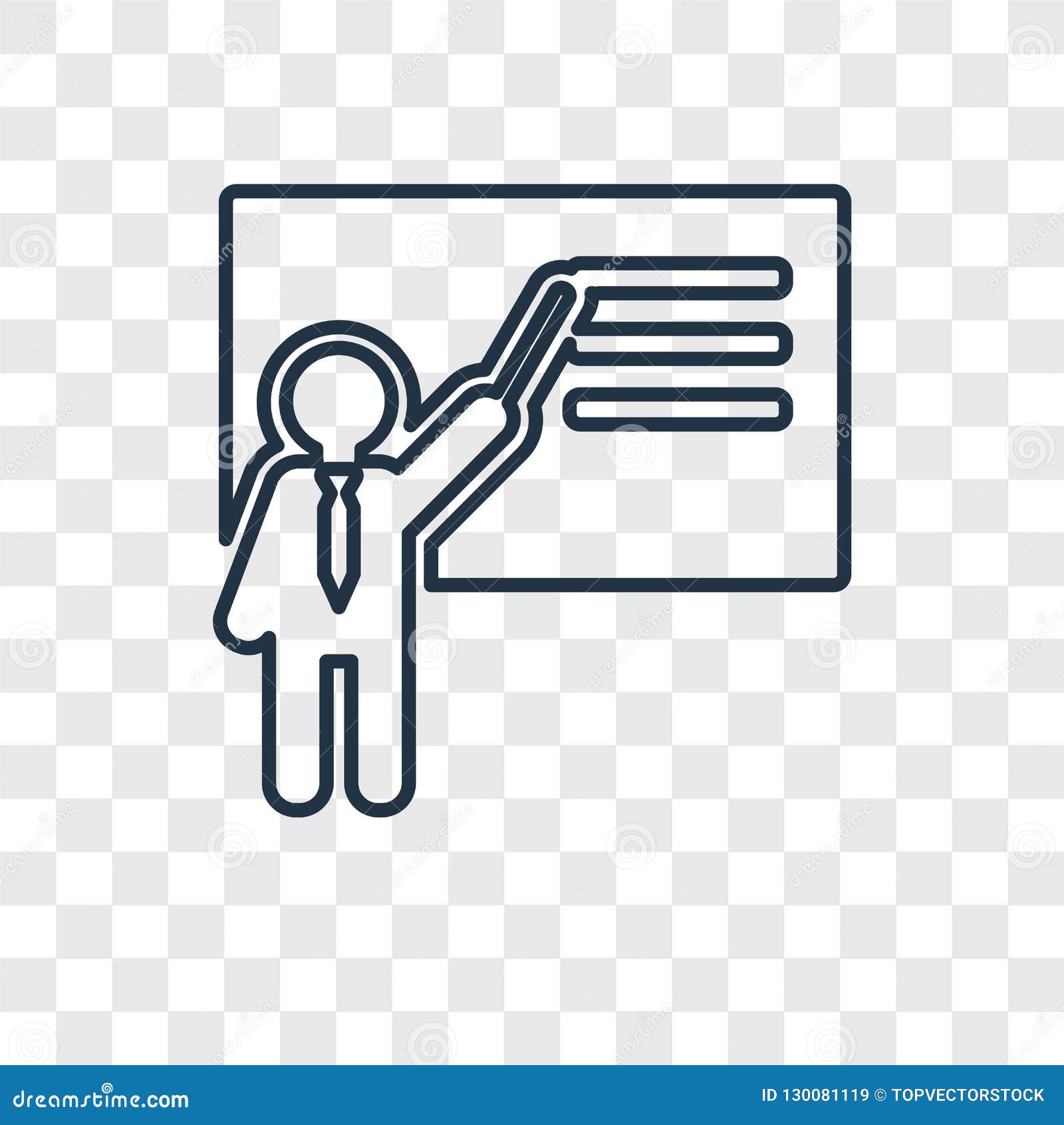 Linear Teach Icon From Education Outline Collection. Thin Line Teach ...