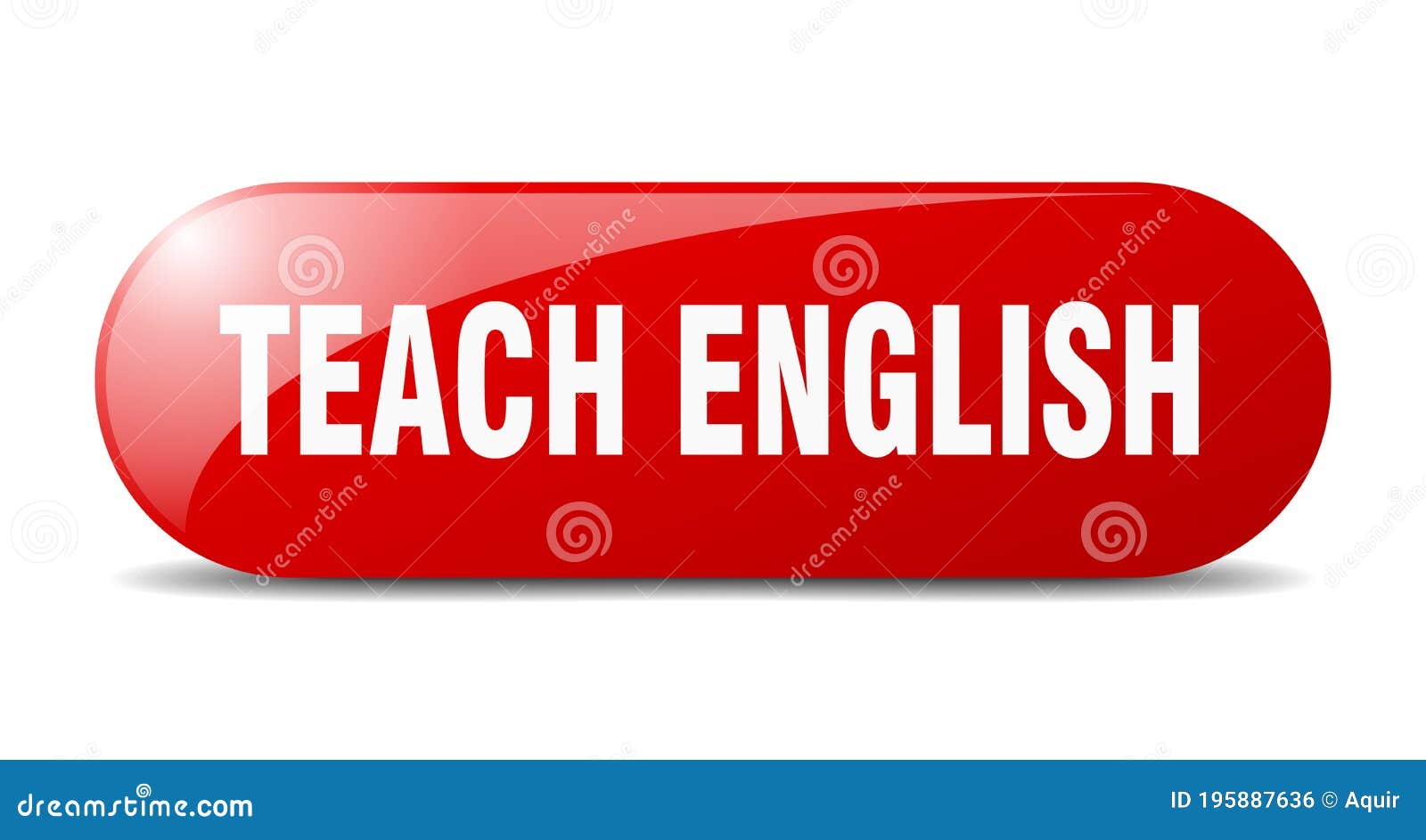 Teach English Button. Teach English Sign. Key. Push Button Stock Vector ...