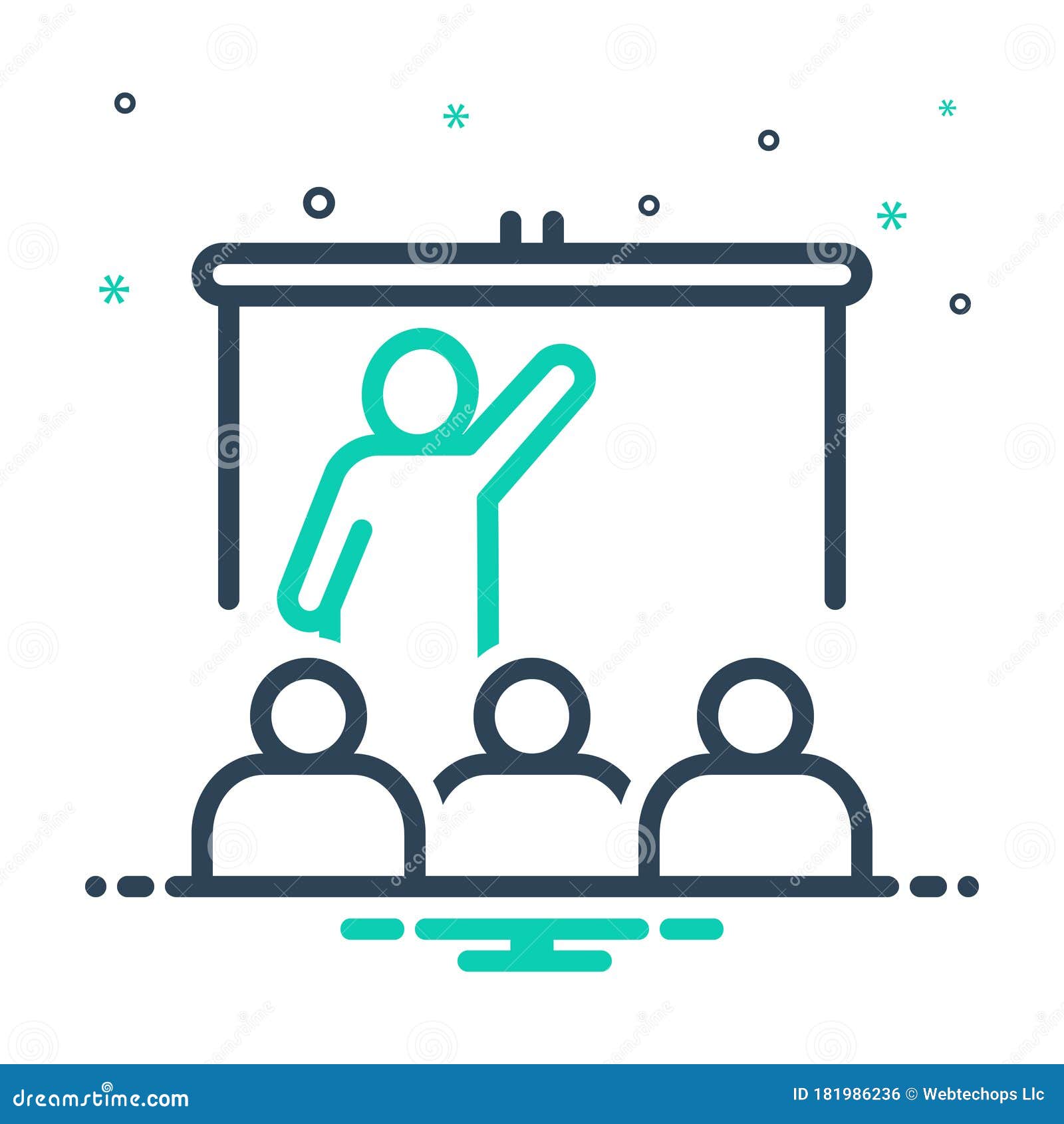 Mix Icon for Teach, Educate and Tutor Stock Illustration - Illustration ...
