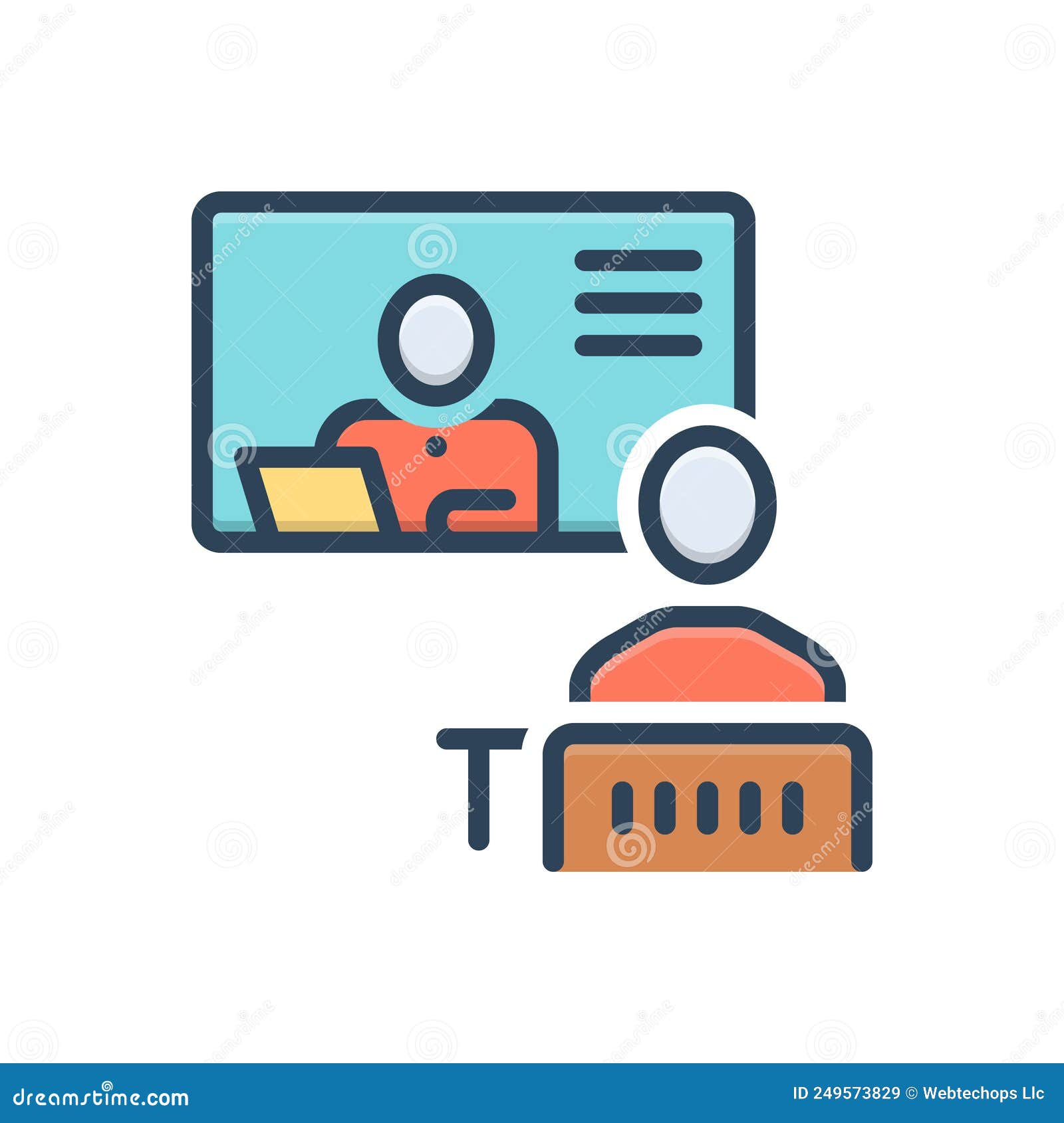 Color Illustration Icon for Teach, Educate and Edify Stock Illustration ...