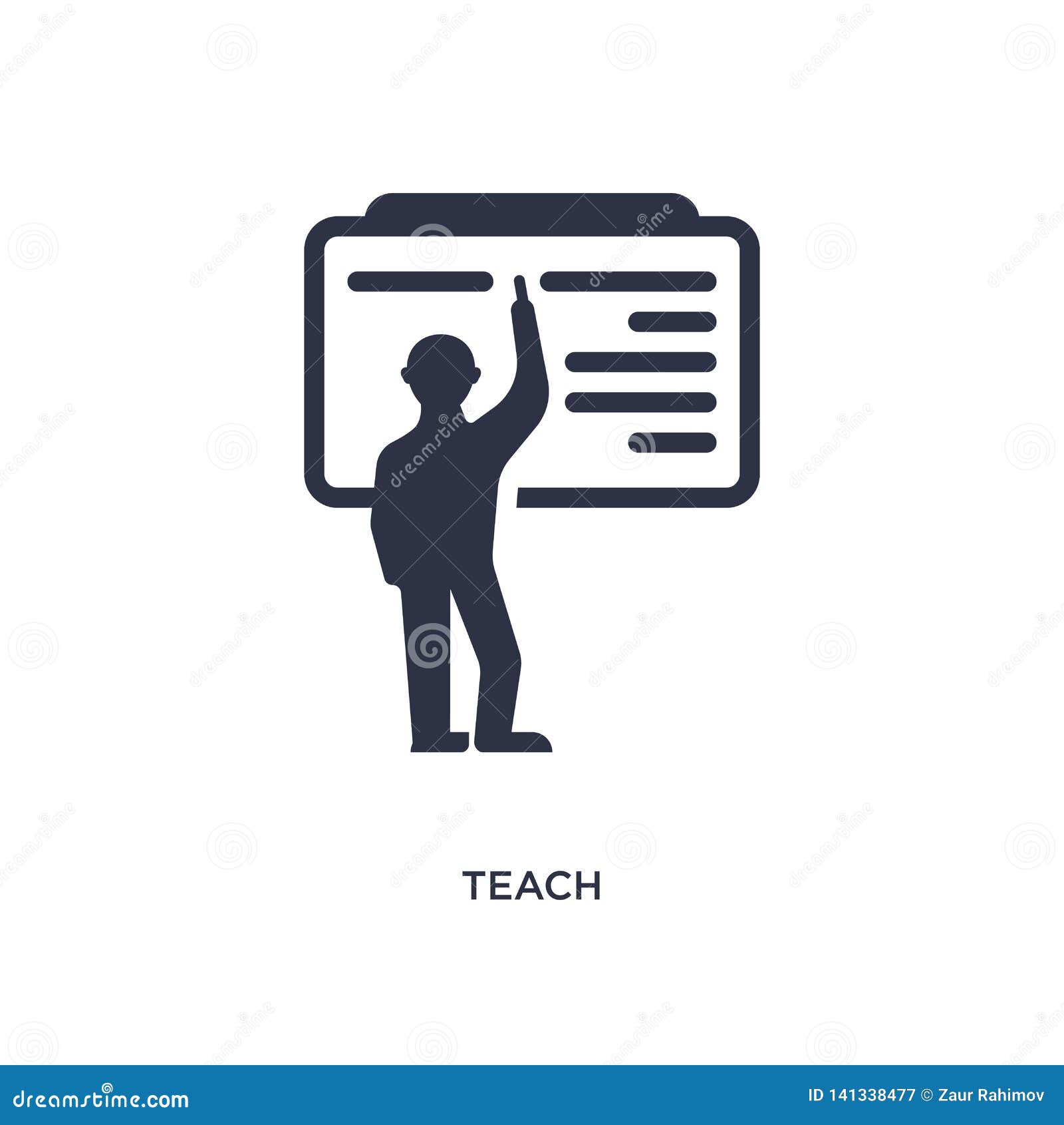 Teach Icon on White Background. Simple Element Illustration from ...