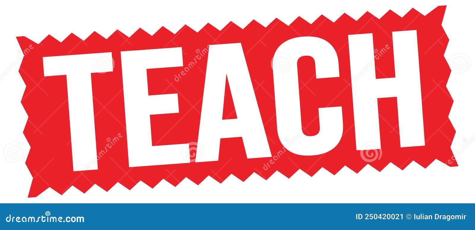 TEACH Text Written on Red Stamp Sign Stock Illustration - Illustration ...