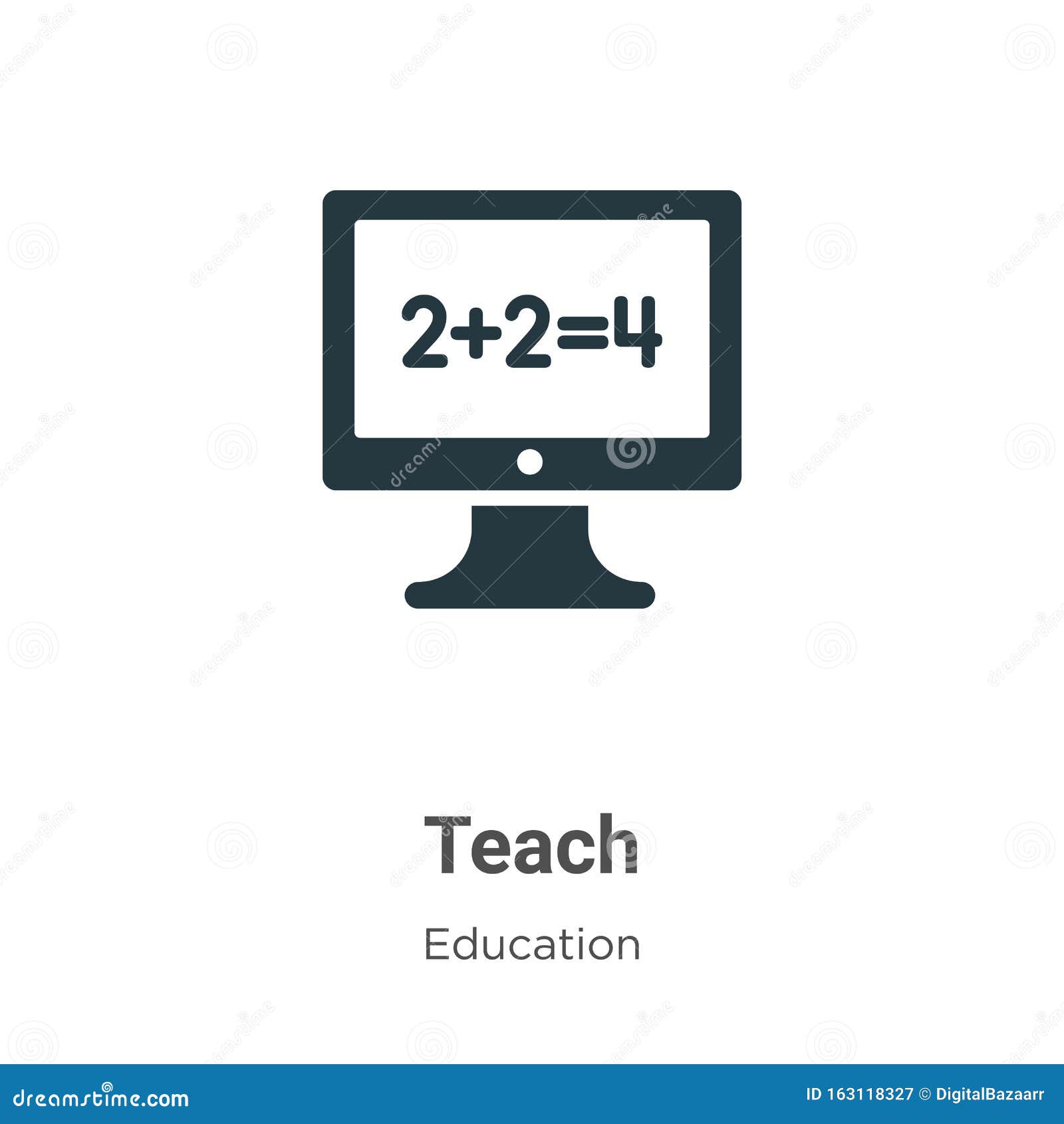 Teach Vector Icon on White Background. Flat Vector Teach Icon Symbol ...