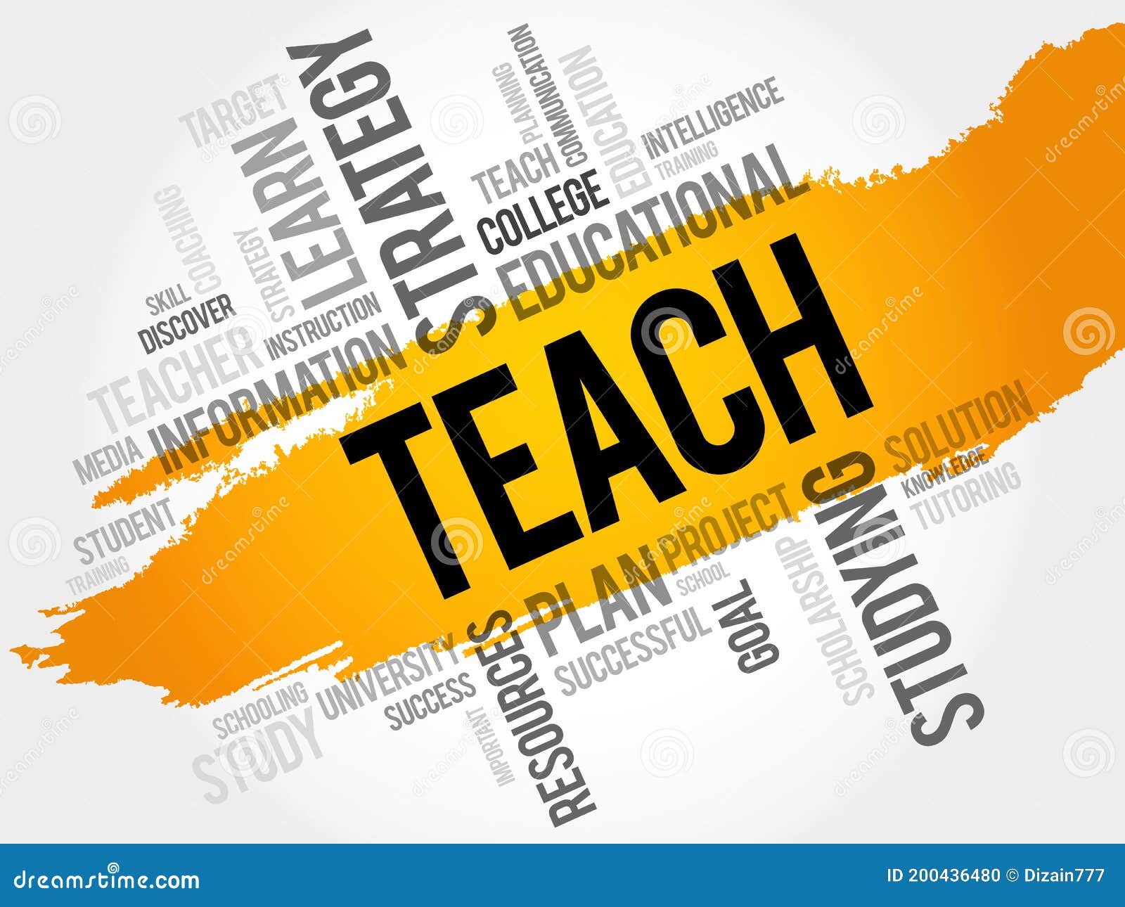 TEACH word cloud stock illustration. Illustration of information ...