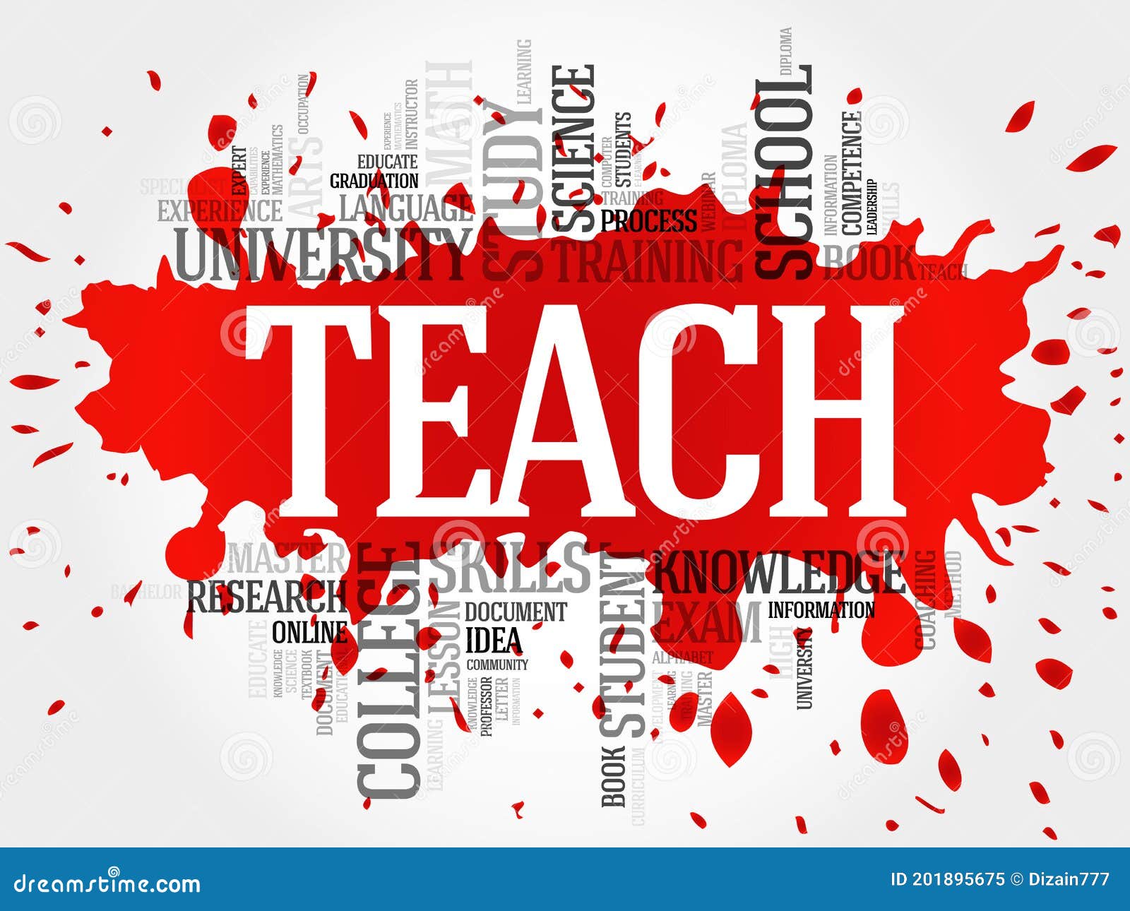 TEACH word cloud stock illustration. Illustration of progress - 201895675