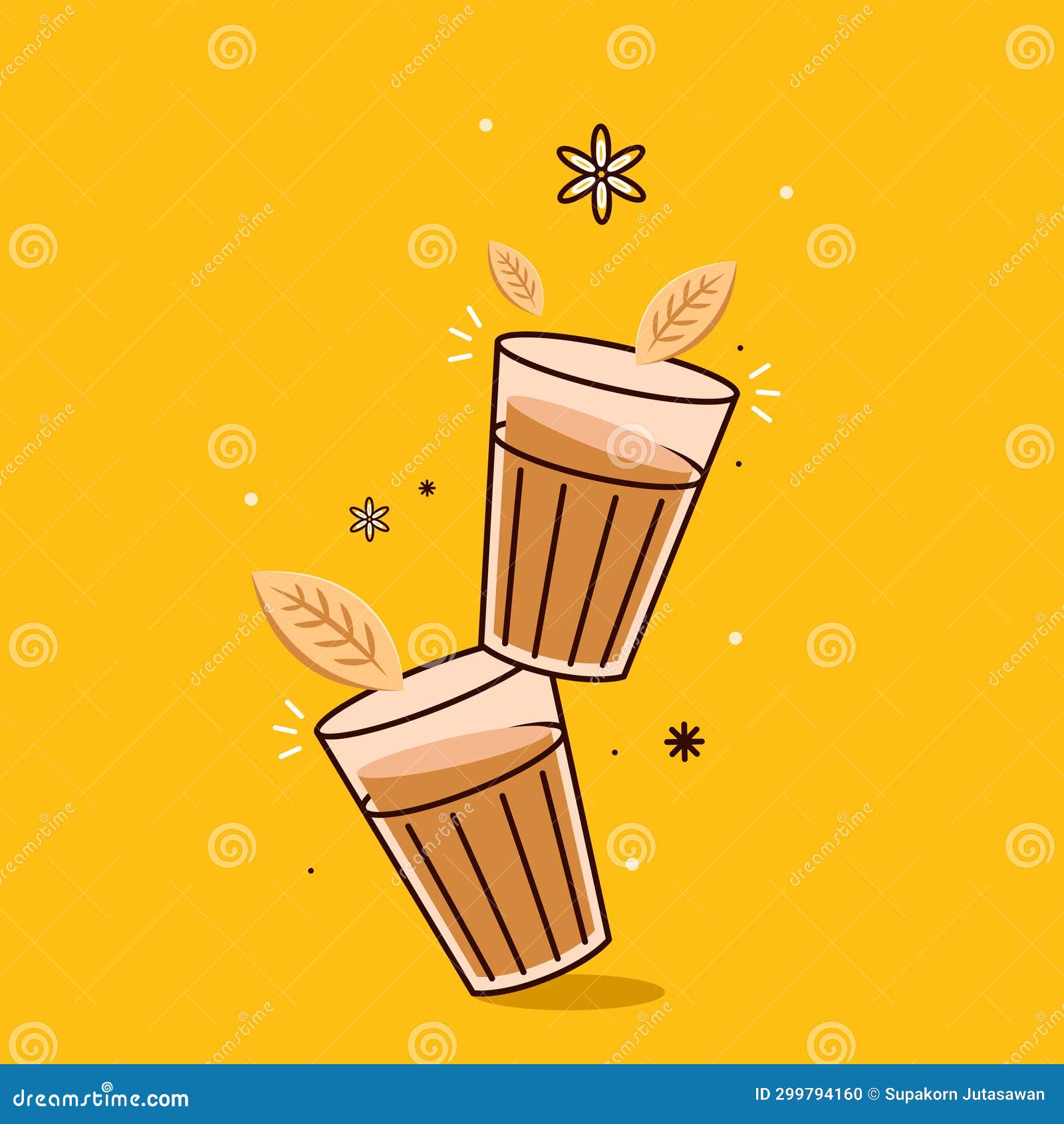 Indian Hot Drink Vector. Indian Chai Icon. Chai is Indian Drink Stock ...