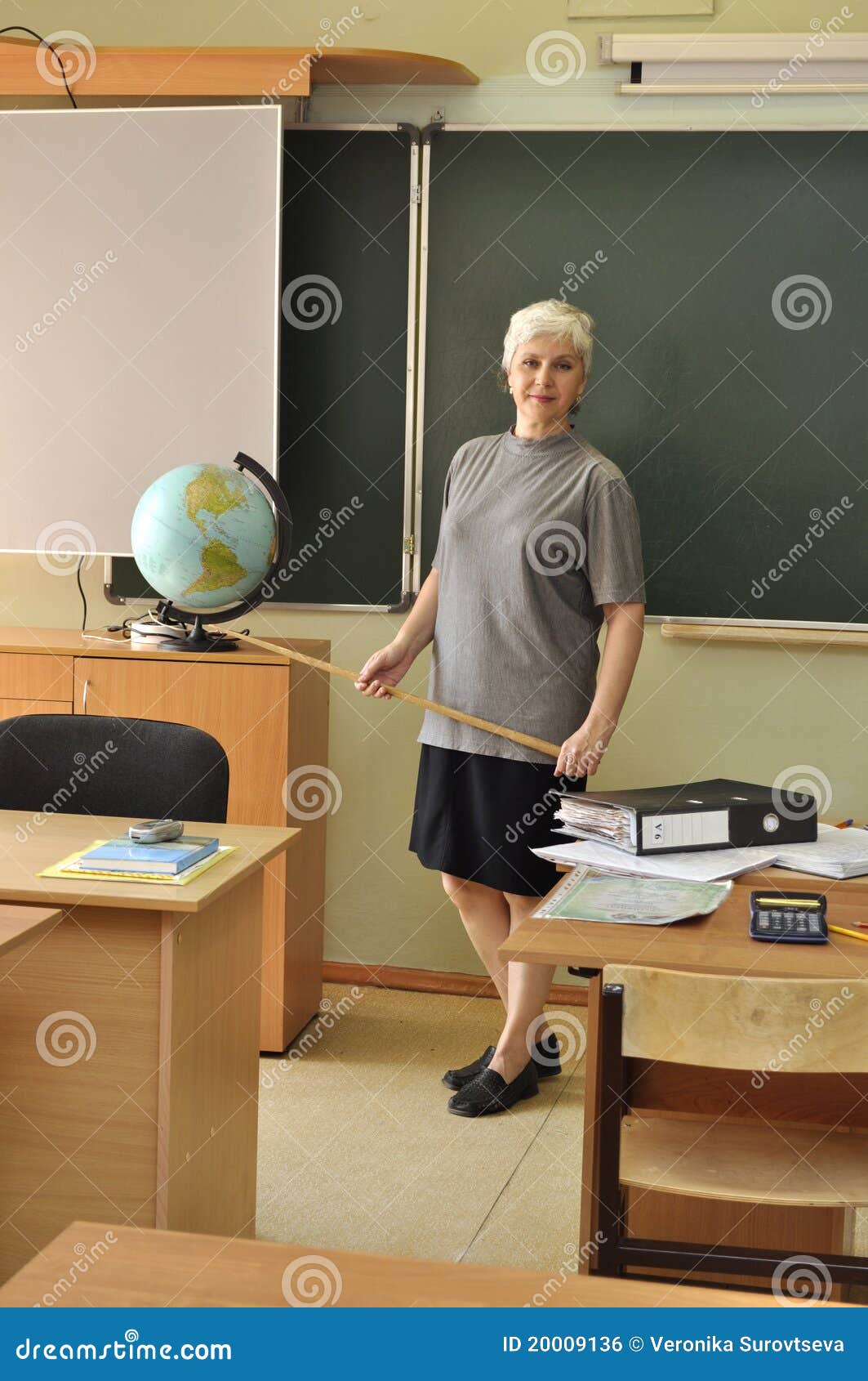 Teacher stock photo. Image of equipment, classroom, geography - 20009136