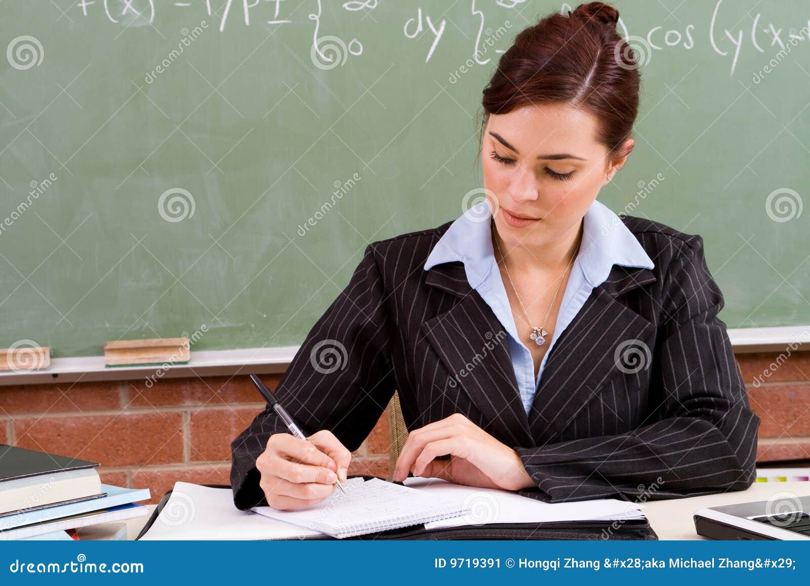 Teacher stock image. Image of chalk, beauty, caucasian - 9719391
