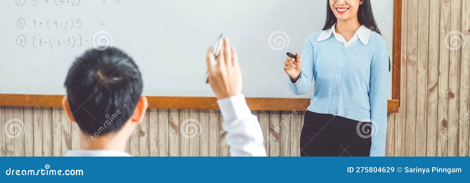 Teacher Addressing University Students in a Classroom Stock Image ...