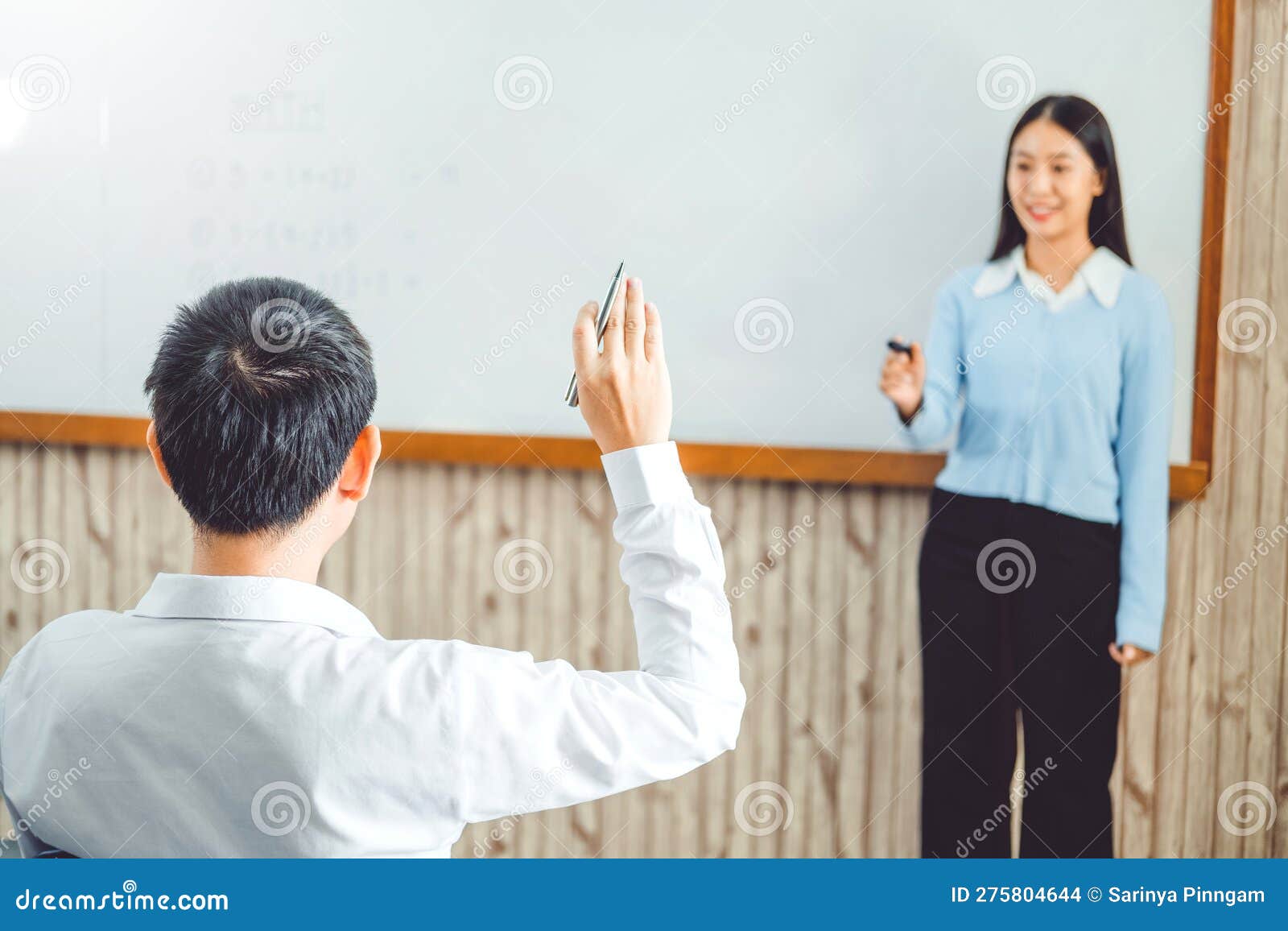 Teacher Addressing University Students in a Classroom Stock Photo ...