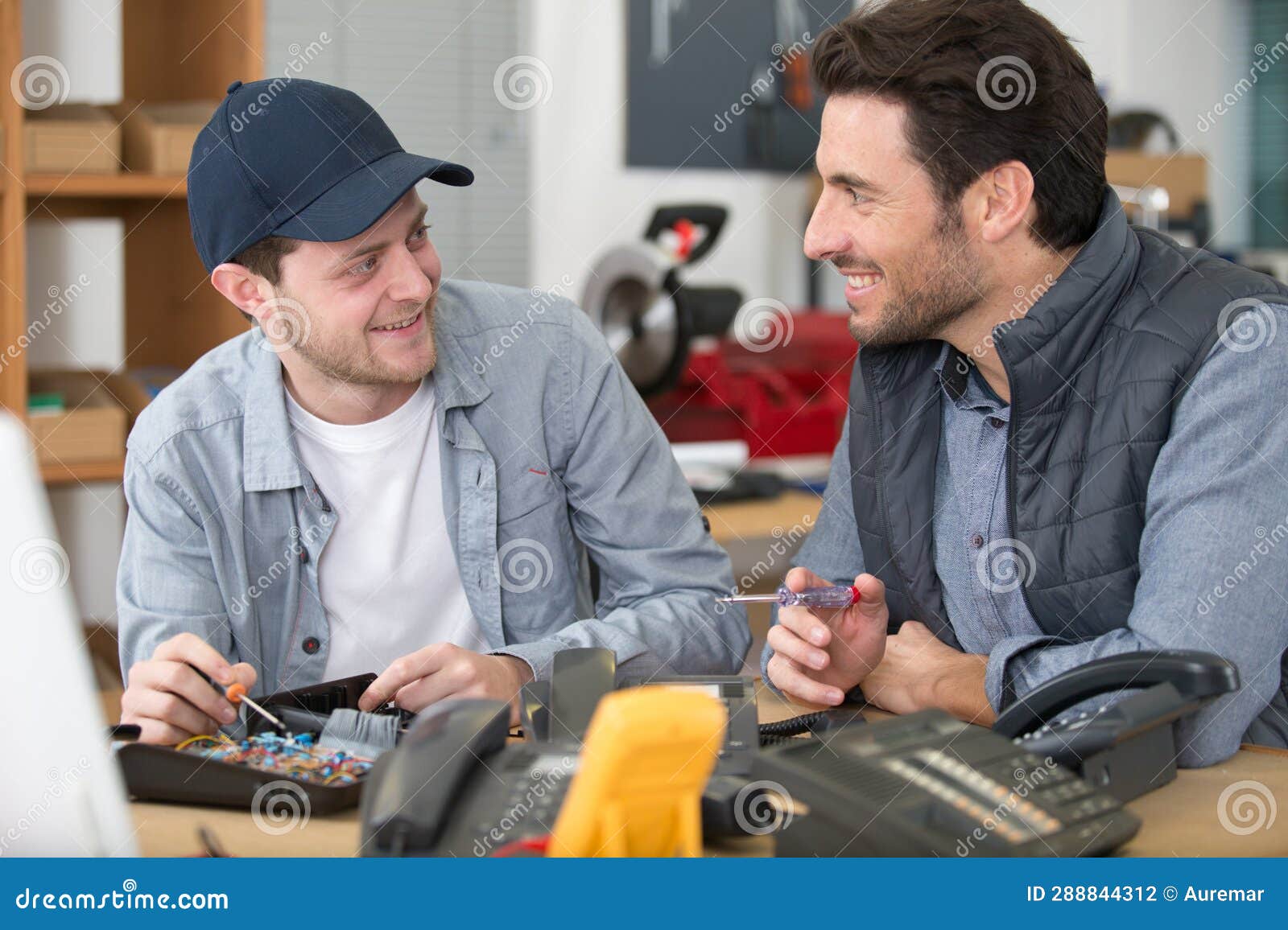 Teacher with Apprentice Learning Trade Stock Photo - Image of teacher ...