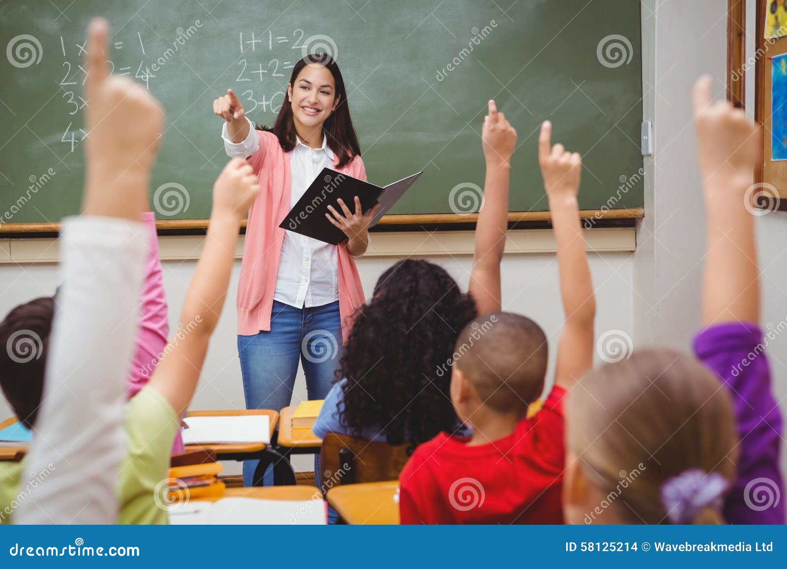 Teacher Asking Her Students a Question Stock Photo - Image of back ... Teacher Asking Her Students a Question Stock Photo - Image of back ...