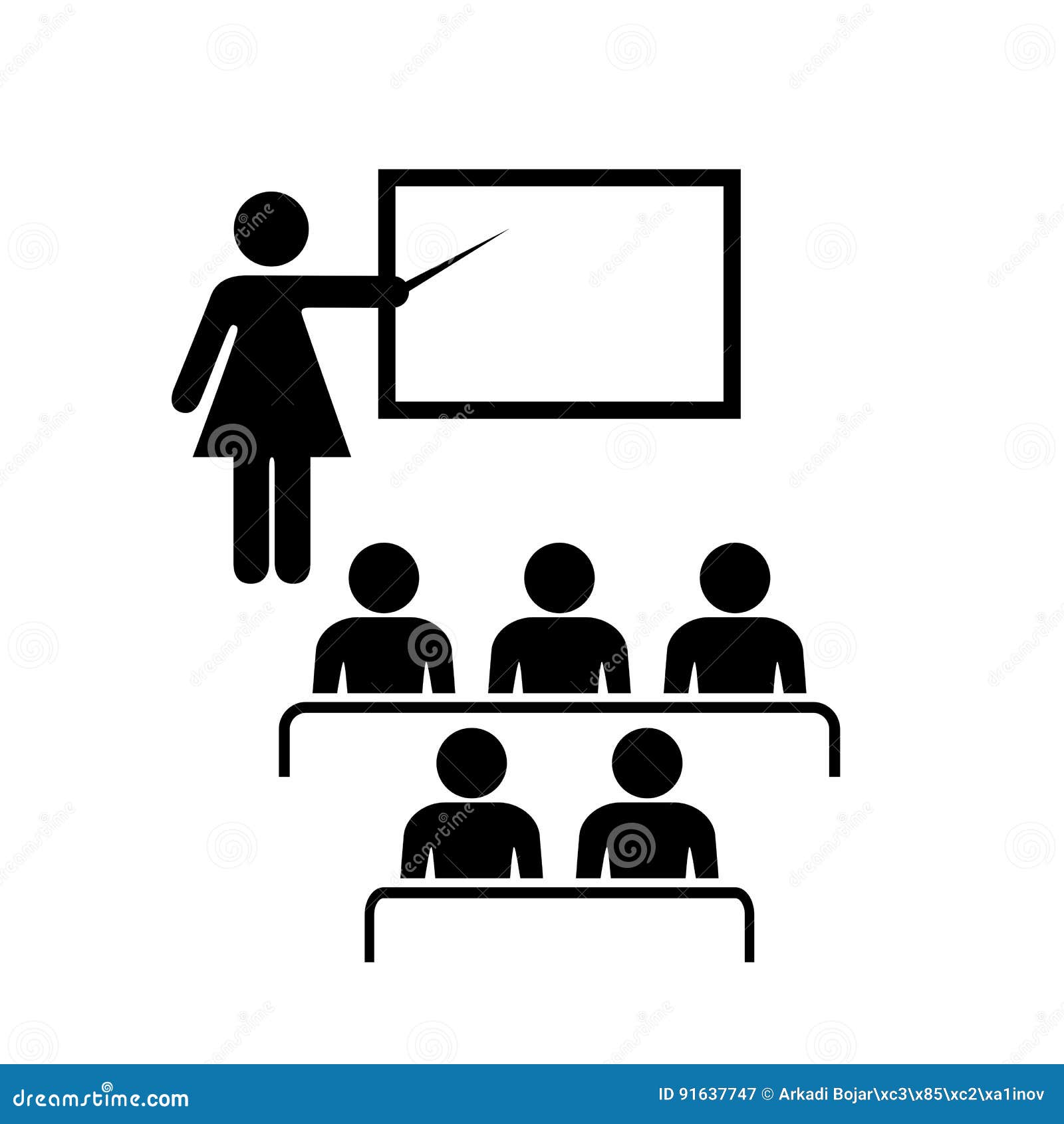 Teacher and Audience Vector Icon Stock Vector - Illustration of ...