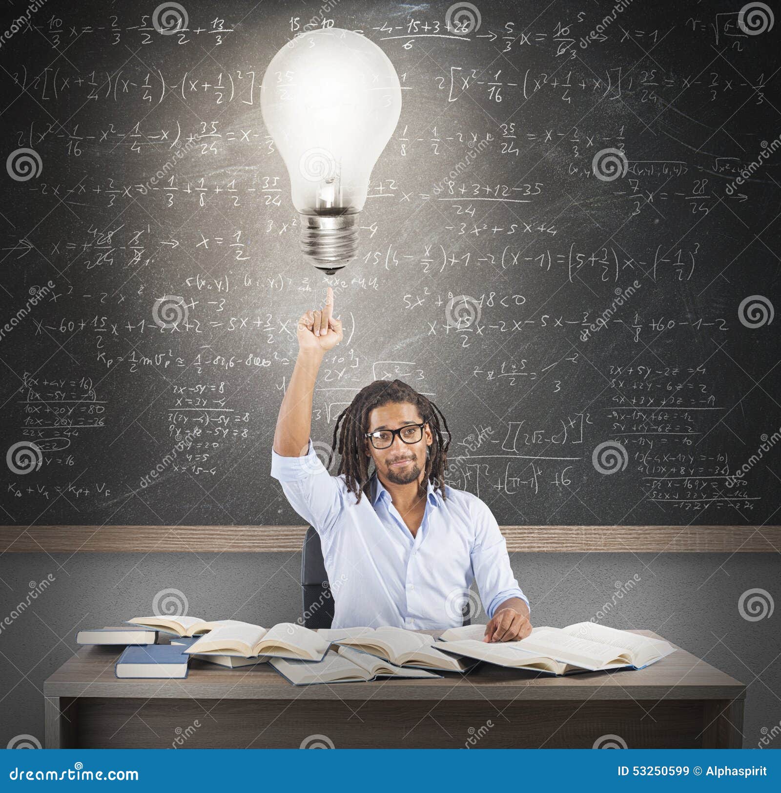 Teacher brilliant idea stock image. Image of intelligence - 53250599