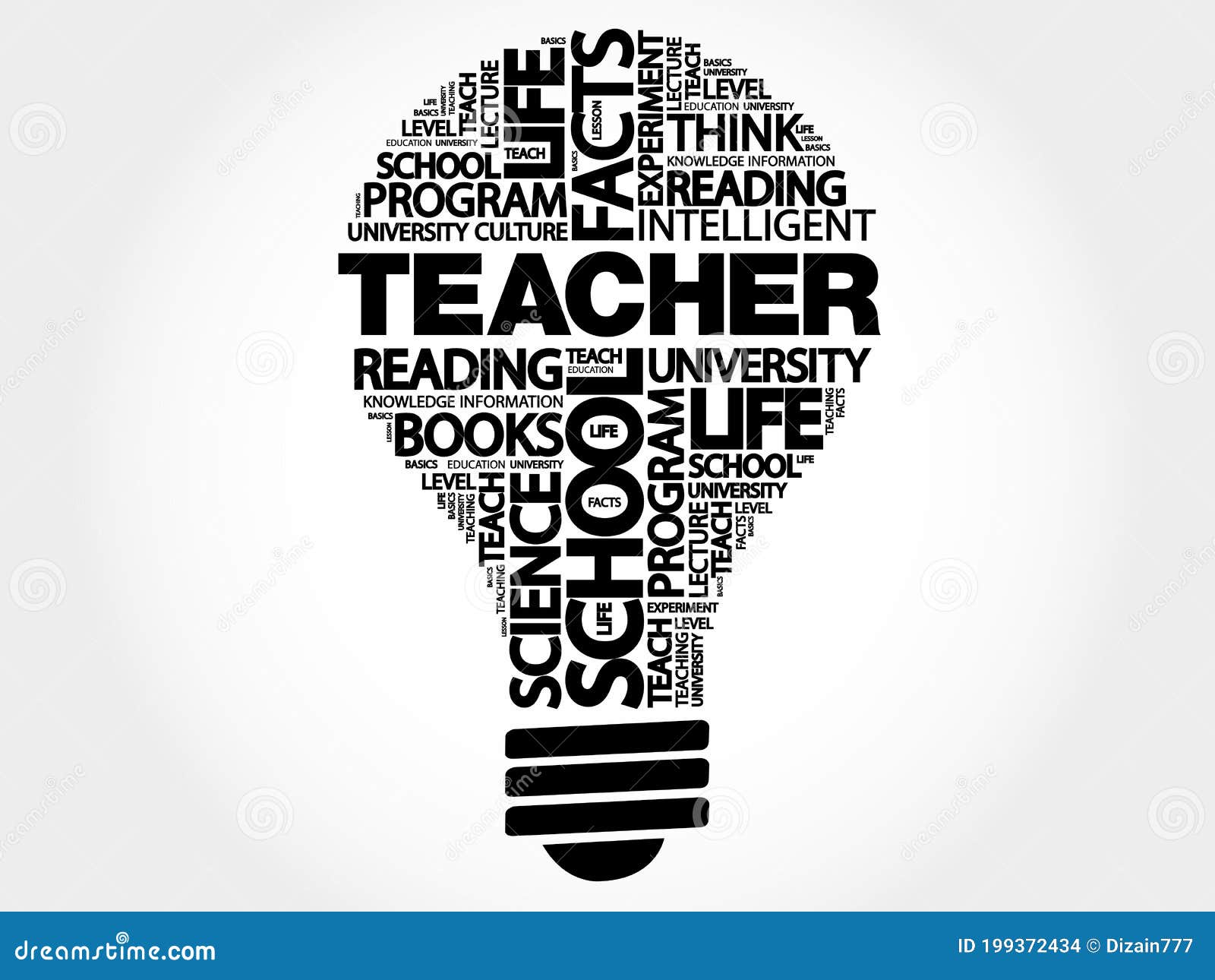 TEACHER Bulb Word Cloud Collage Stock Photo | CartoonDealer.com #197981166