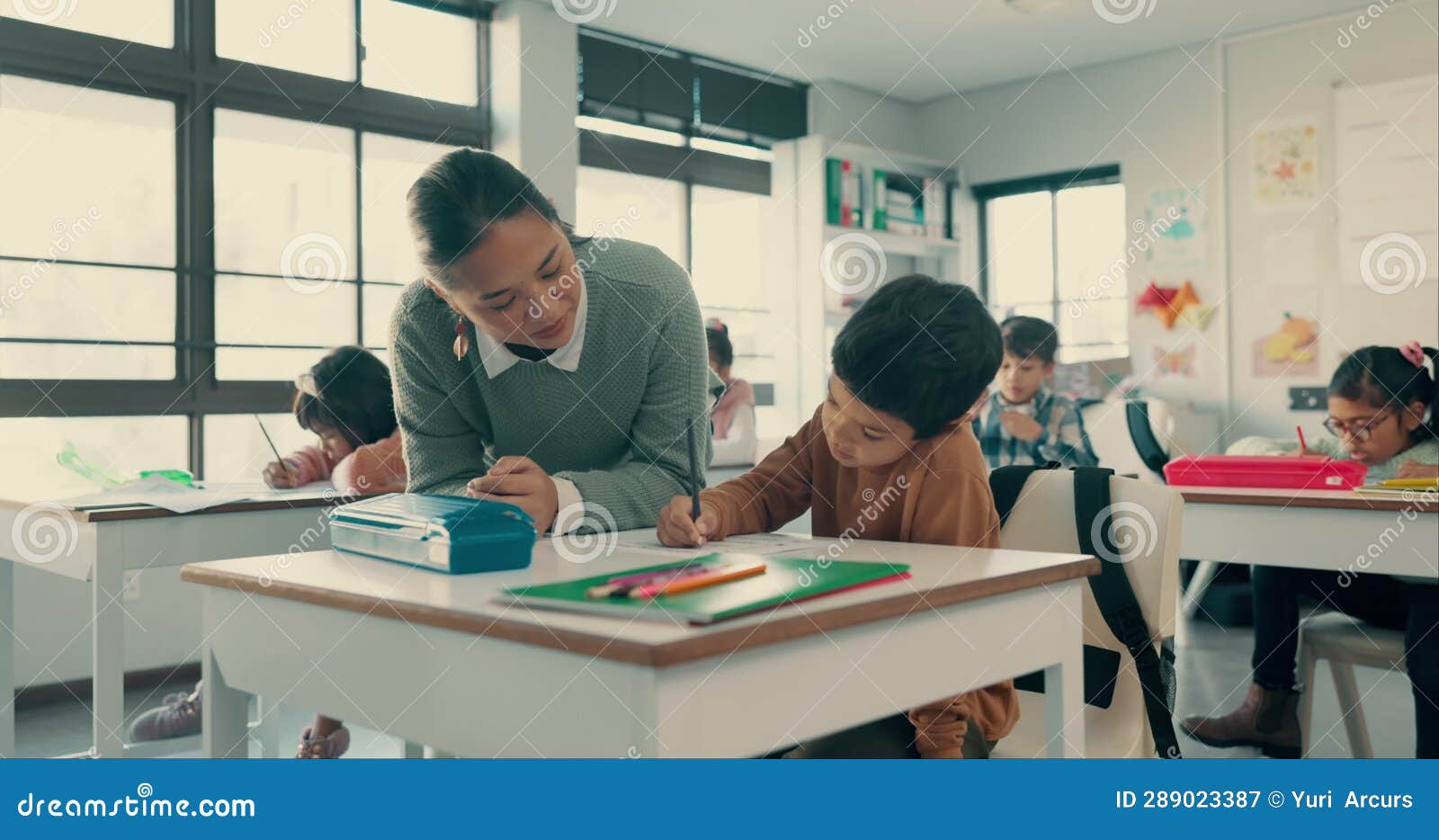 Teacher, Children and Writing, Learning or Teaching for Education Support, Language Development ...