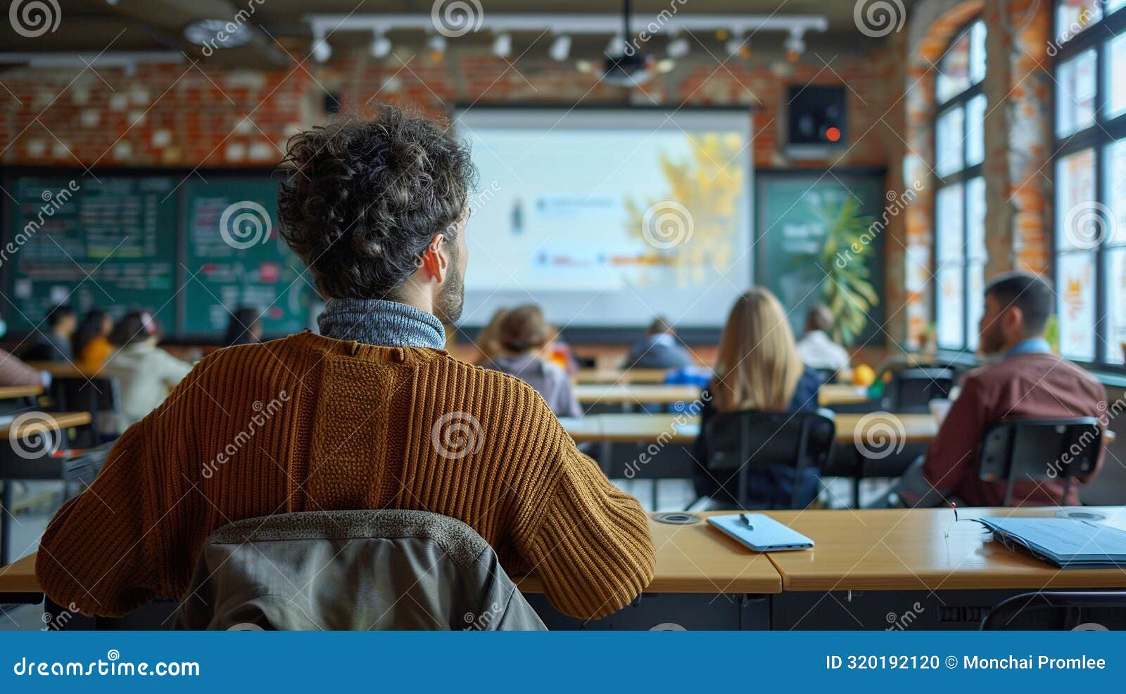 Teacher Conducting a Distance Education Session with Global Students ...