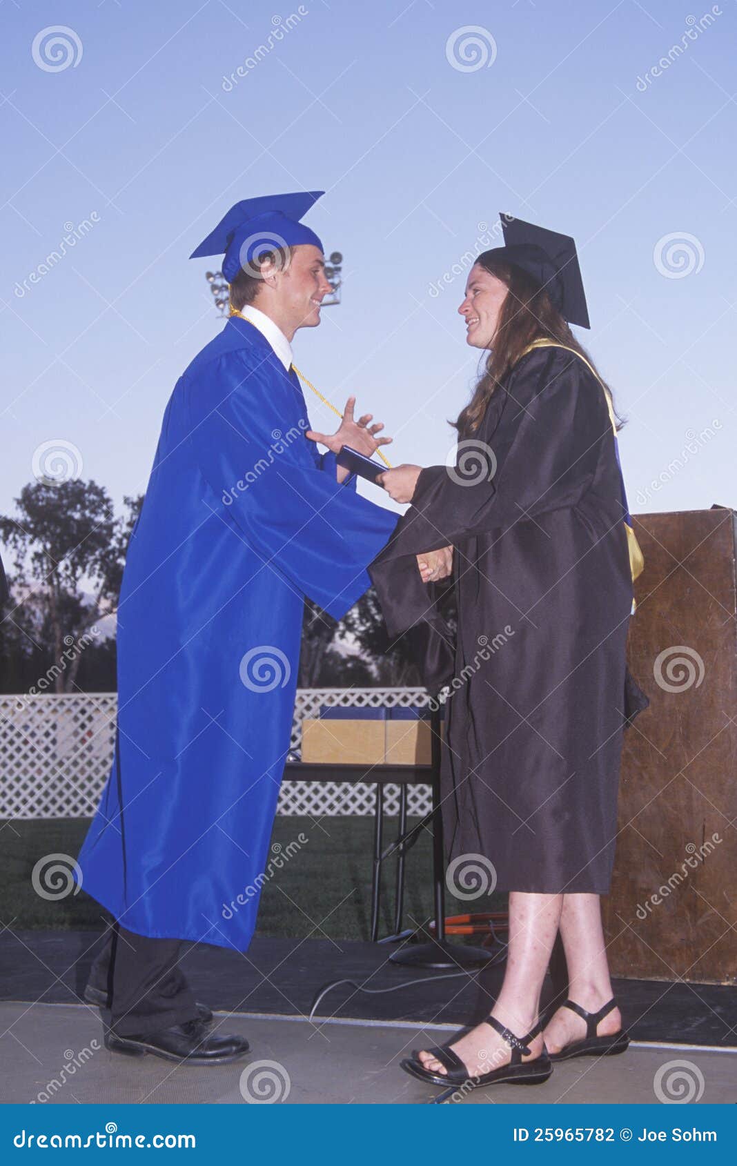 Teacher Congratulates a High School Graduate Editorial Photography ...