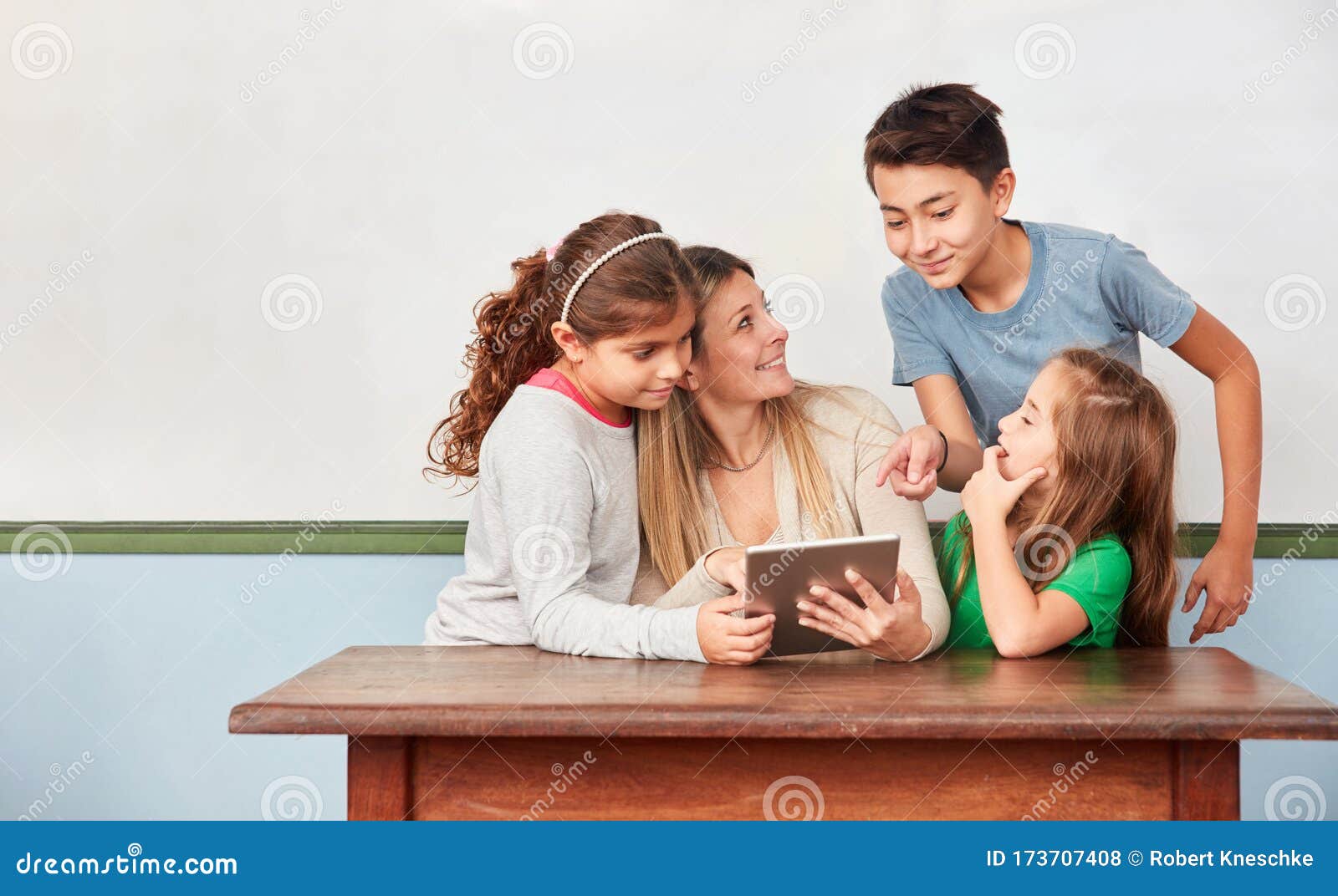 Students Using Tablet Learn Media Literacy Stock Photo - Image of ...