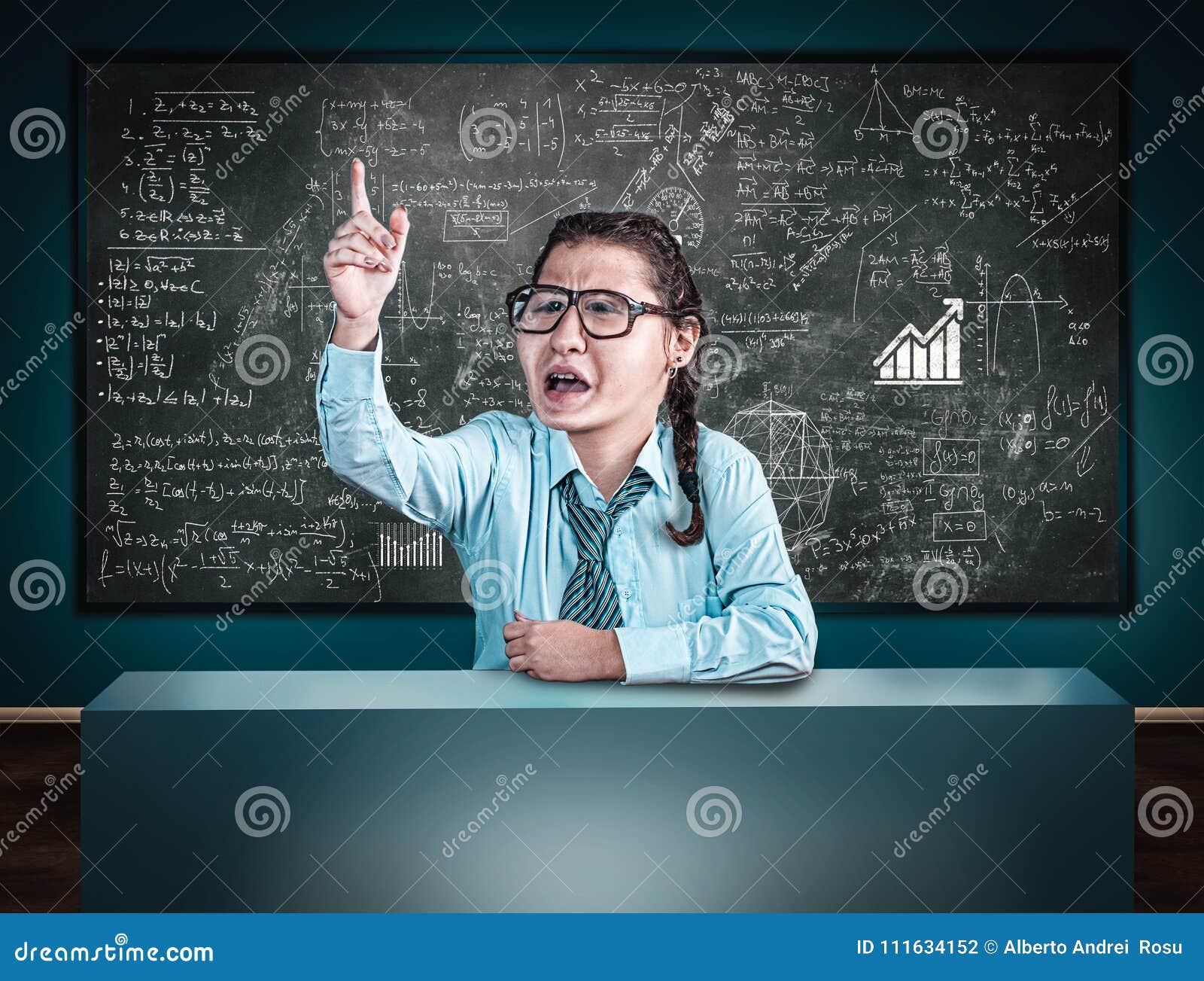 Teacher Explain Math Formulas in Cloassroom Stock Photo - Image of ...