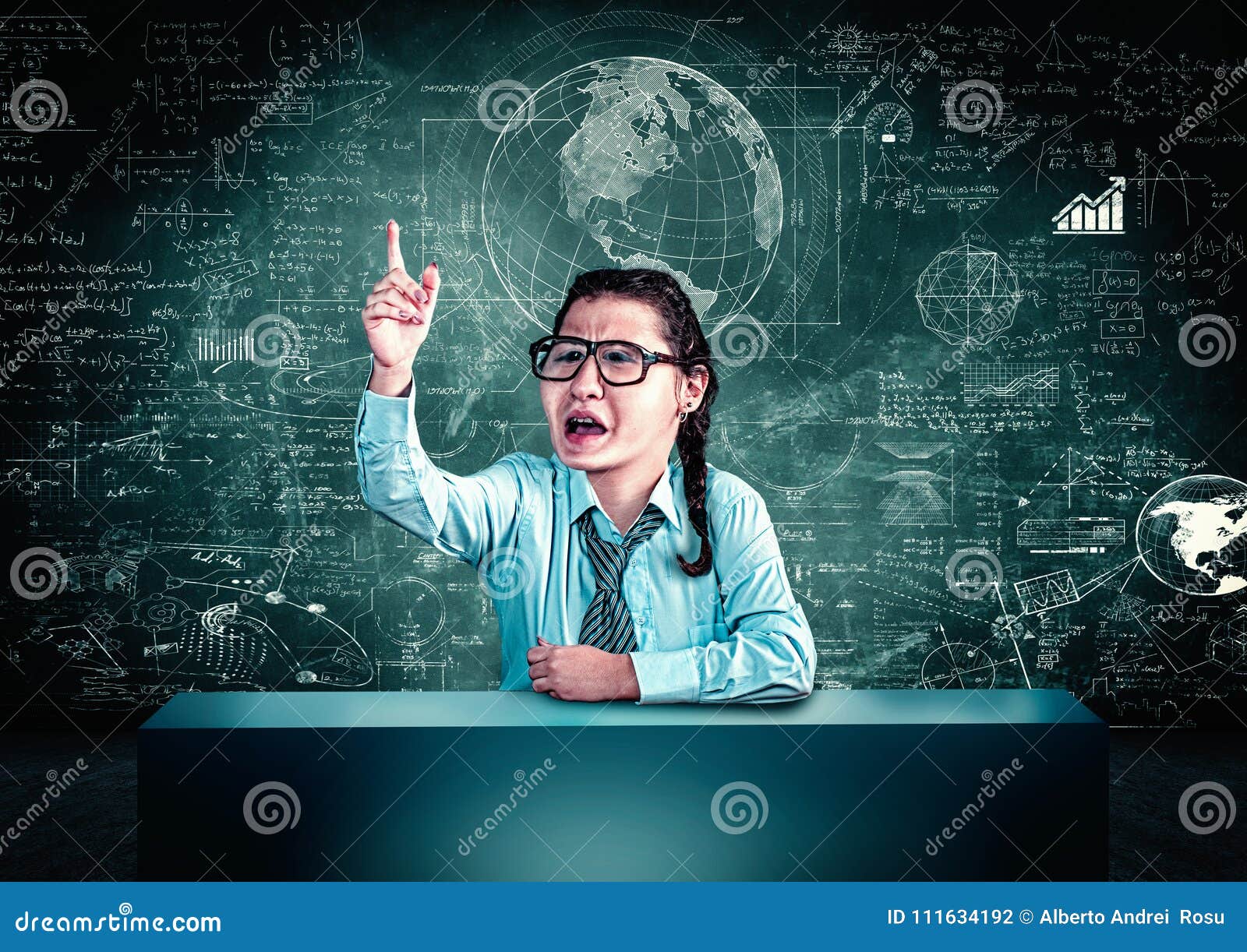 Teacher Explain Math Formulas Stock Photo - Image of lesson, study ...