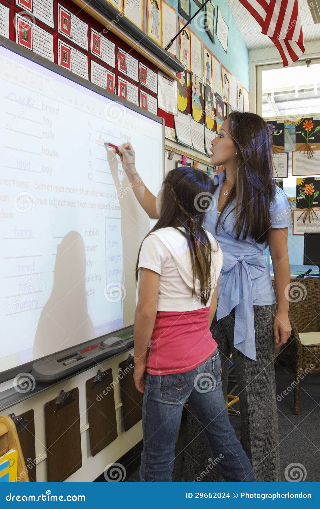 Teacher Explaining Female Student Stock Photo - Image of presentation ...