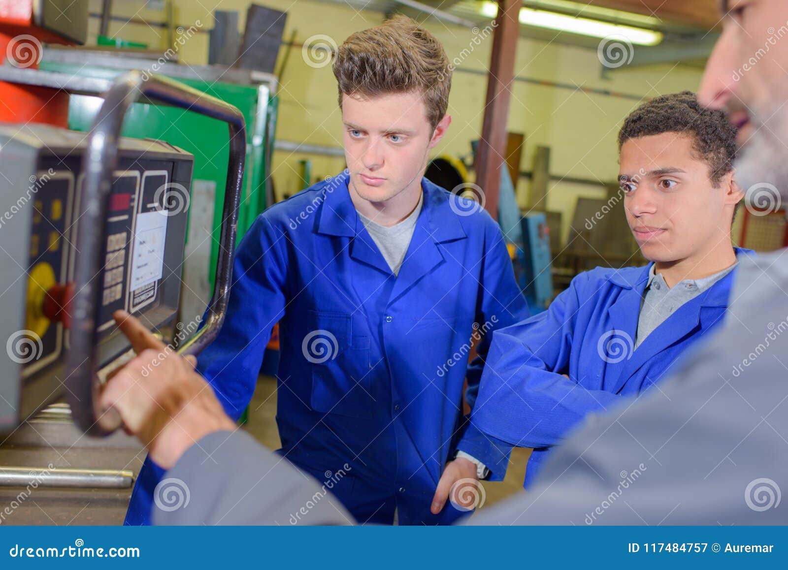 Teacher Explaining Machine To Students Stock Image - Image of ...