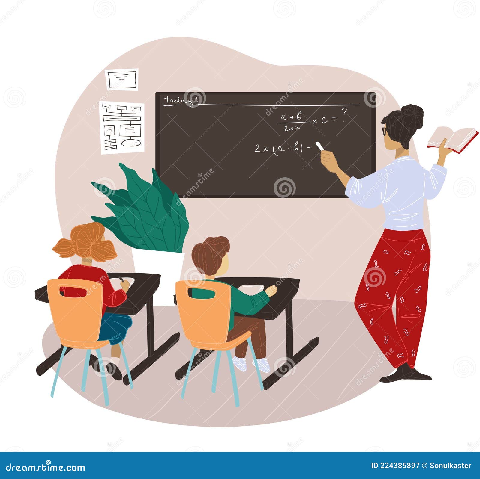 Kids Primary Education Cartoon Poster | CartoonDealer.com #210687895