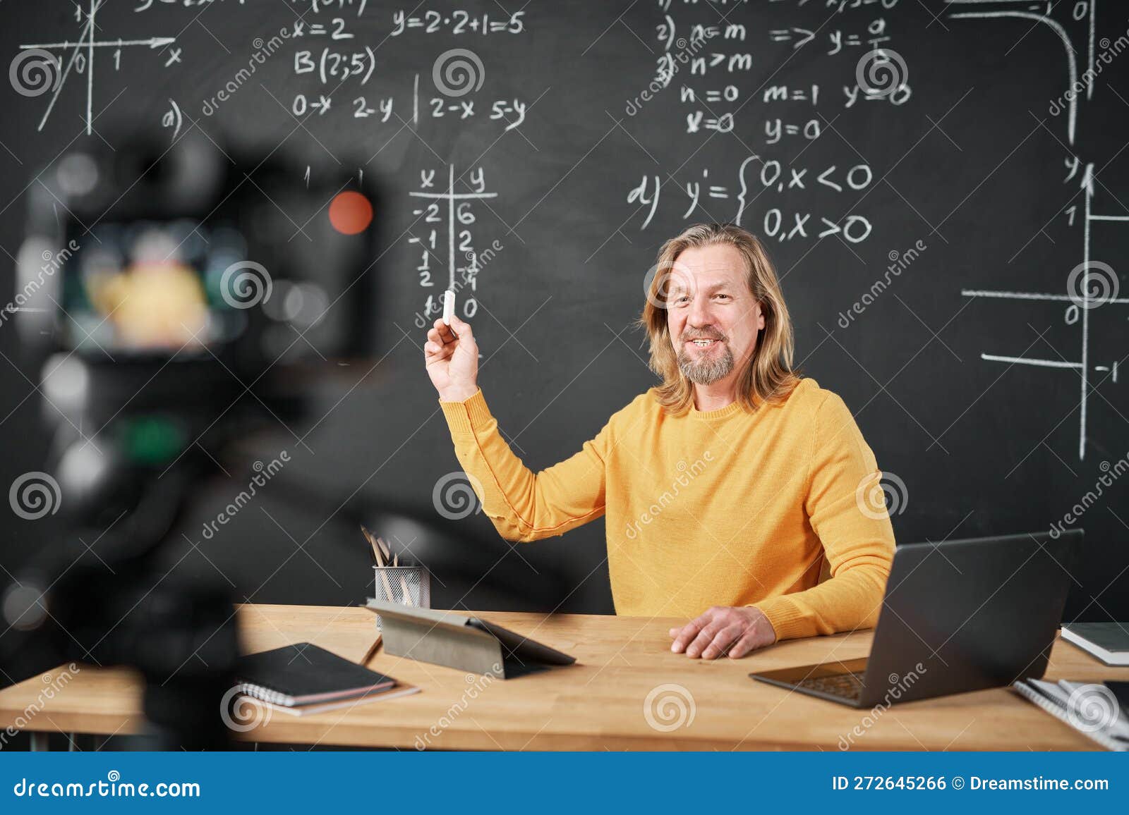 Teacher Explaining Topic To Students Online Stock Photo - Image of ...