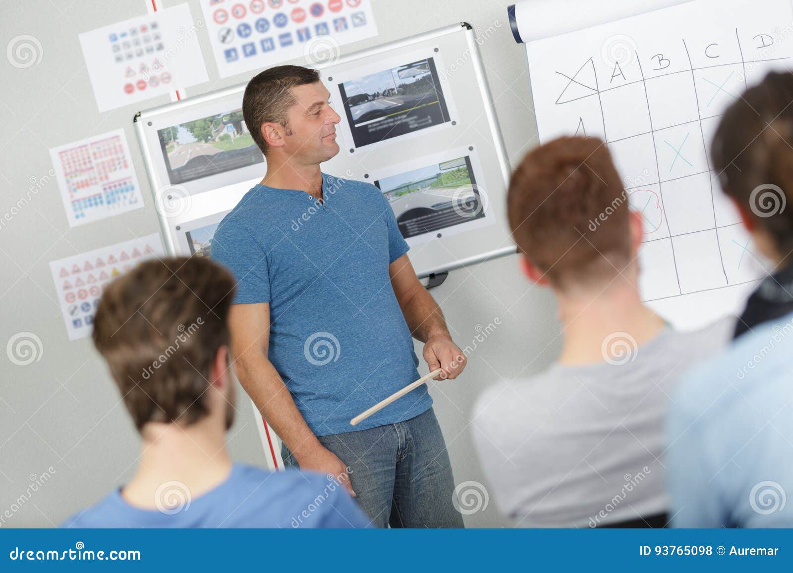 Teacher at Front Class Training Group Stock Photo - Image of people ...