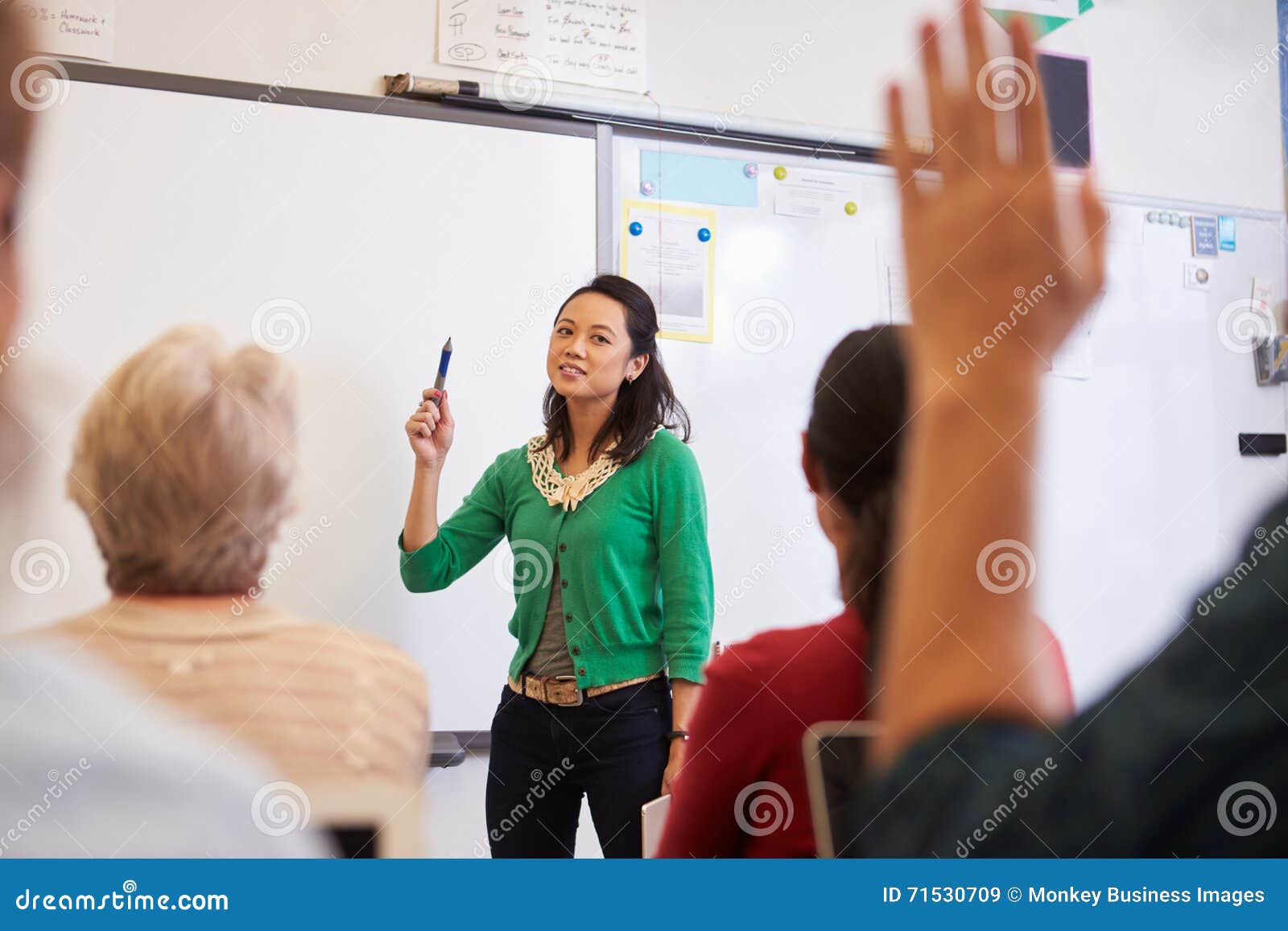 Teacher in Front of Students at an Adult Education Class Stock Image ...
