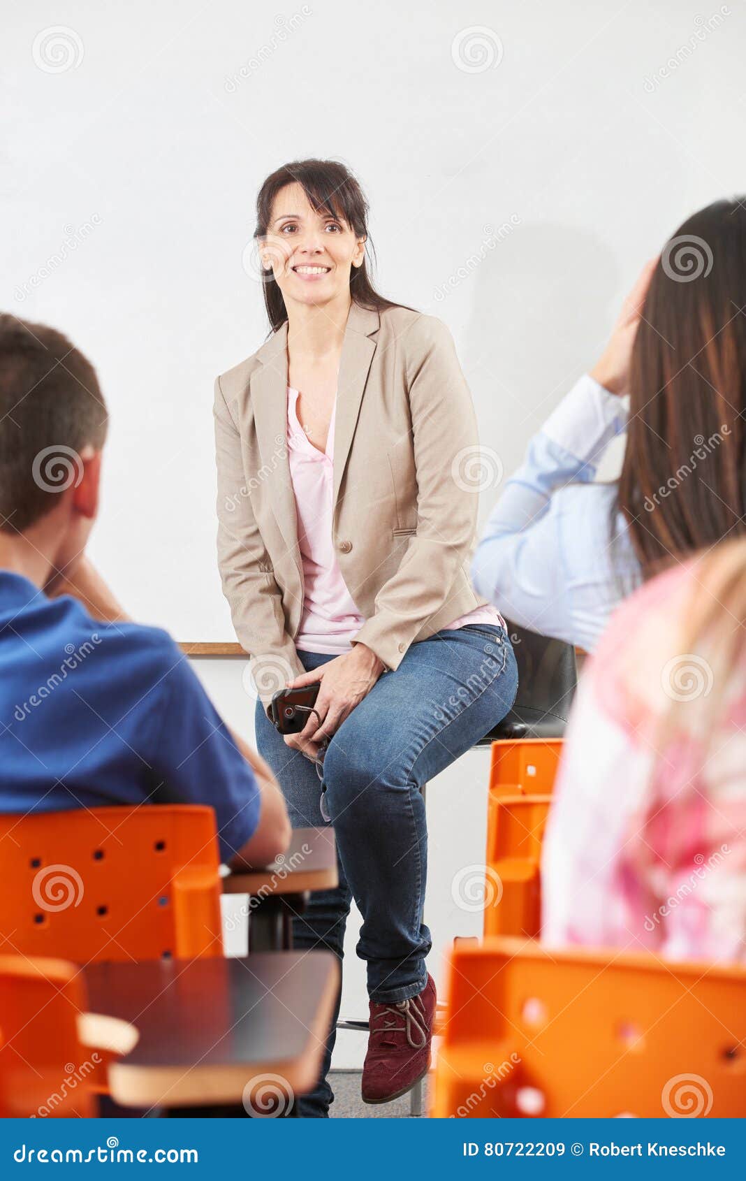 Teacher Giving Class at a University Stock Image - Image of group ...