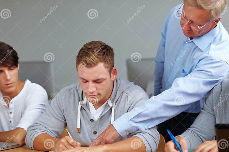 Teacher Giving Hints in Class Stock Image - Image of group, citizen ...