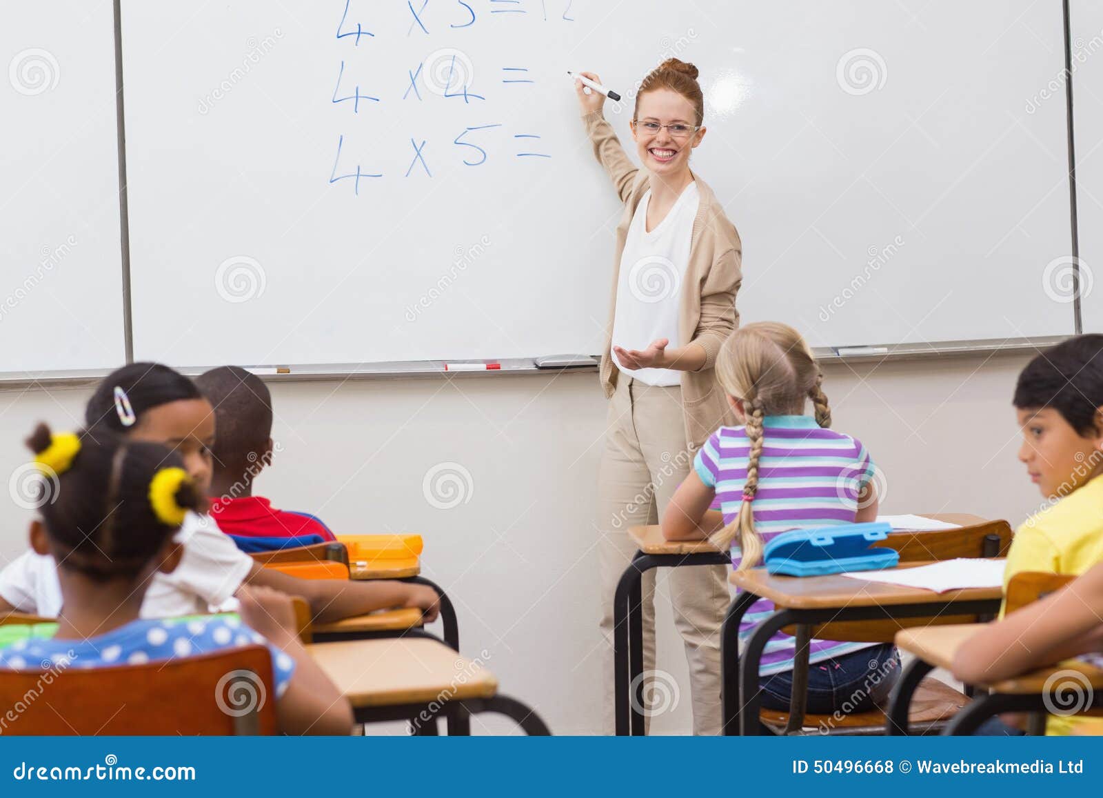 Teacher Giving a Lesson in Classroom Stock Photo - Image of career ...