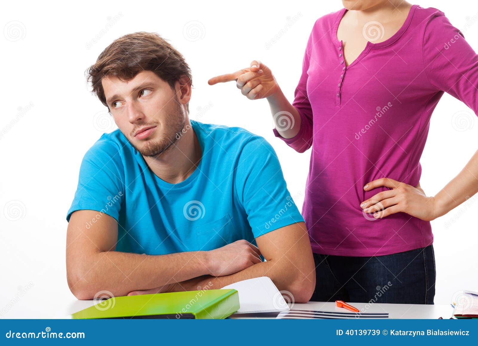 Teacher Giving Notice To Student Stock Image - Image of lessons, room ...
