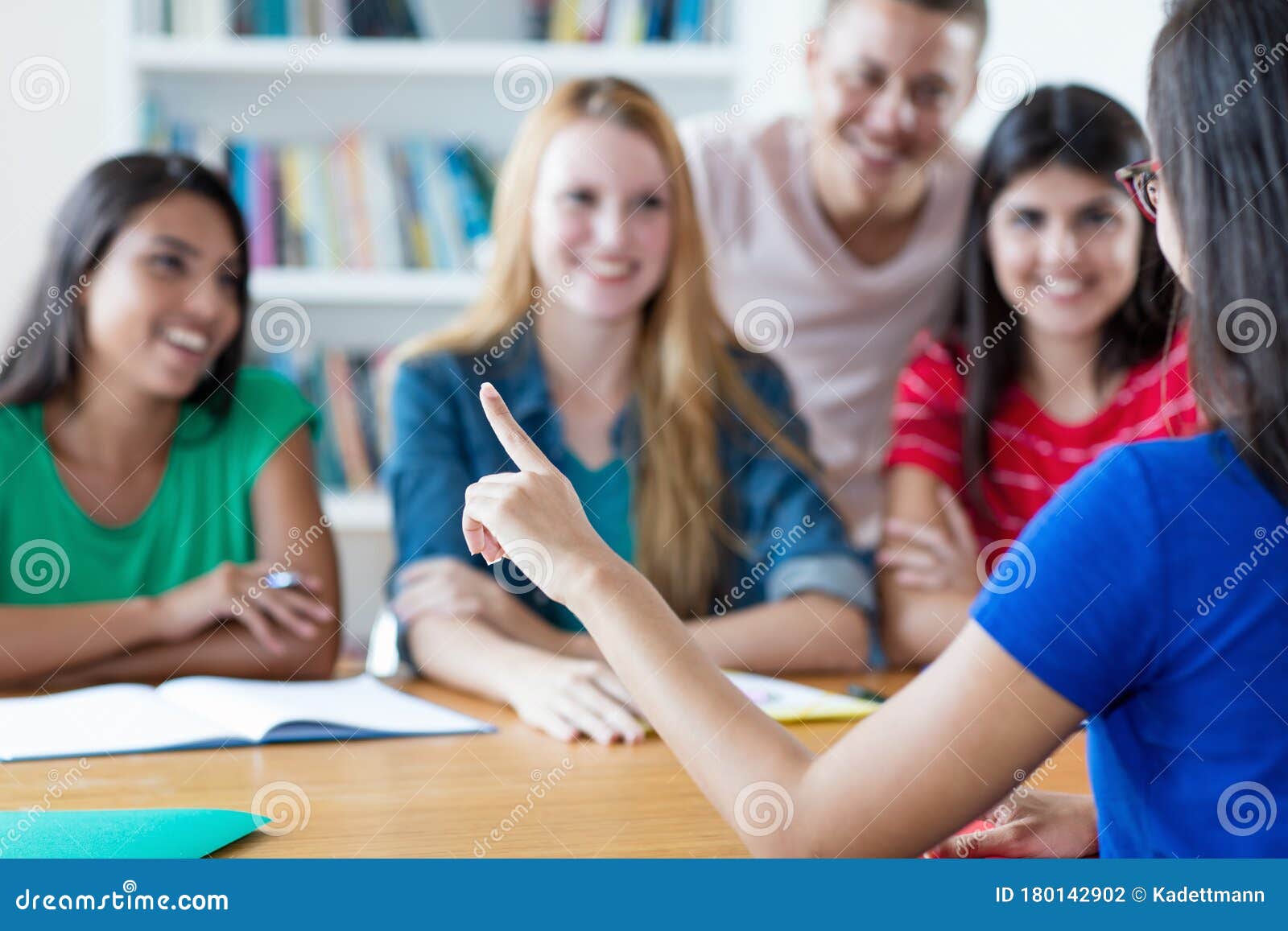 Teacher with Group of Learning Students Stock Photo - Image of ethnic ...