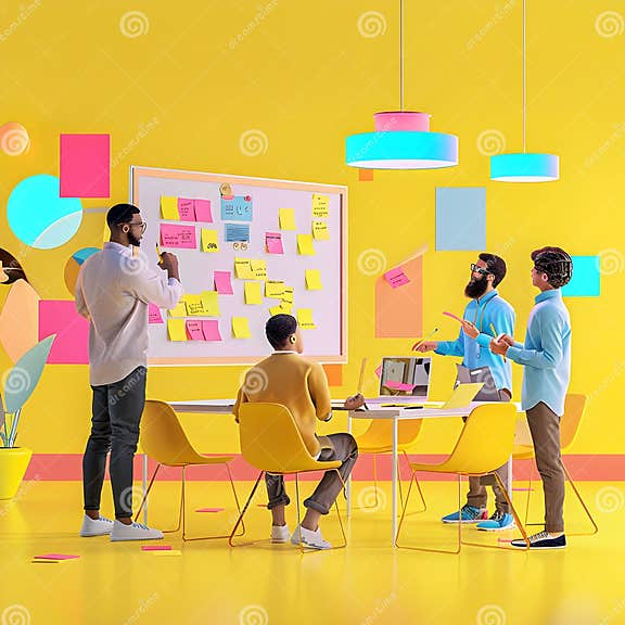 Teacher Guiding Students through Design Thinking Workshop with ...