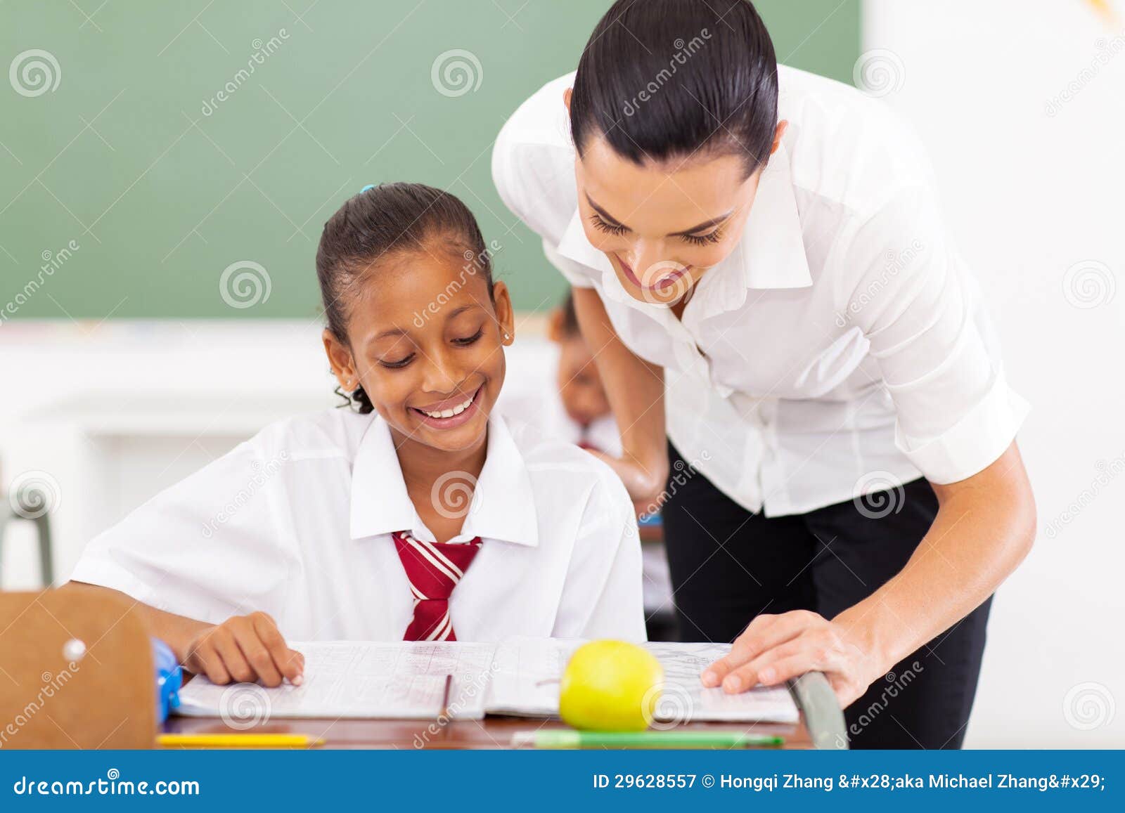 Teacher helping student stock image. Image of adult, modern - 29628557