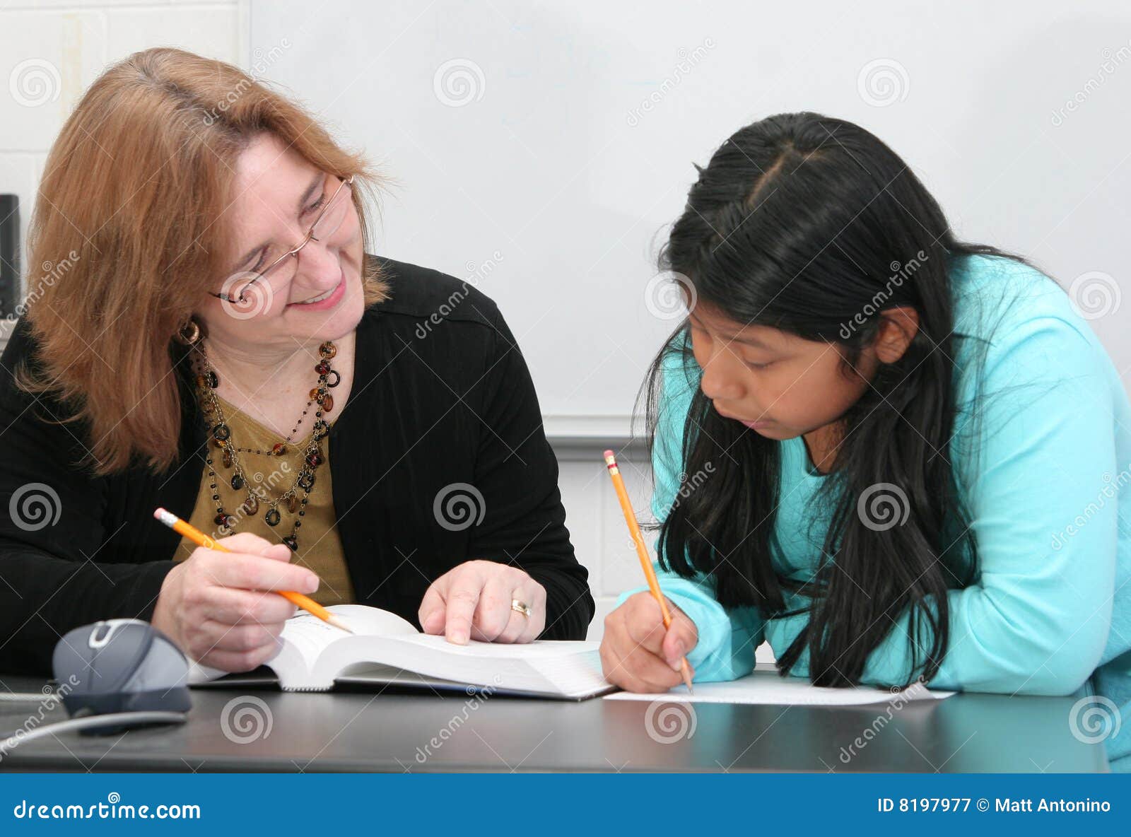 Teacher helping student stock image. Image of answer, teaching - 8197977