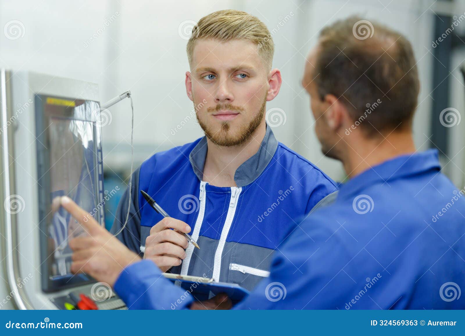 Teacher Helping Student Training To Be Car Mechanics Stock Image ...