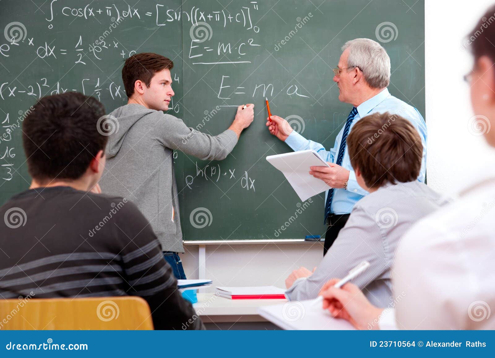 Teacher with High School Students Stock Photo - Image of knowledge ...