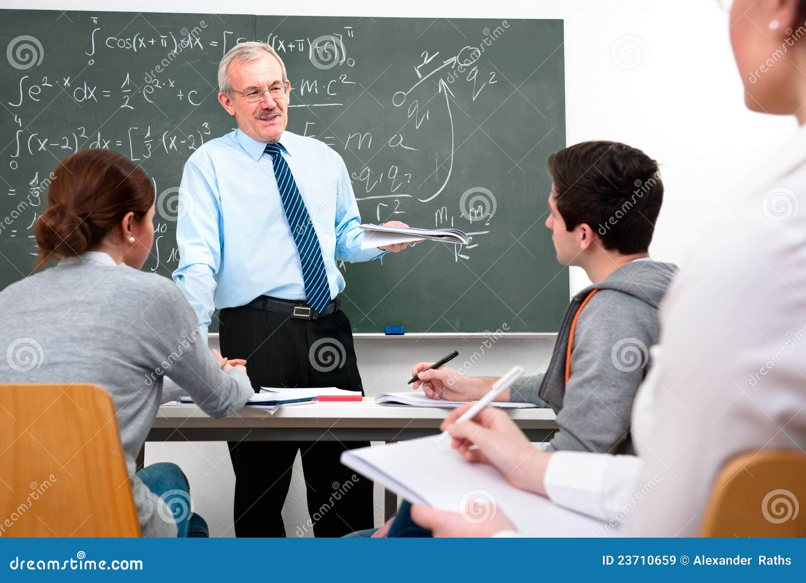Teacher with High School Students Stock Image - Image of occupation ...