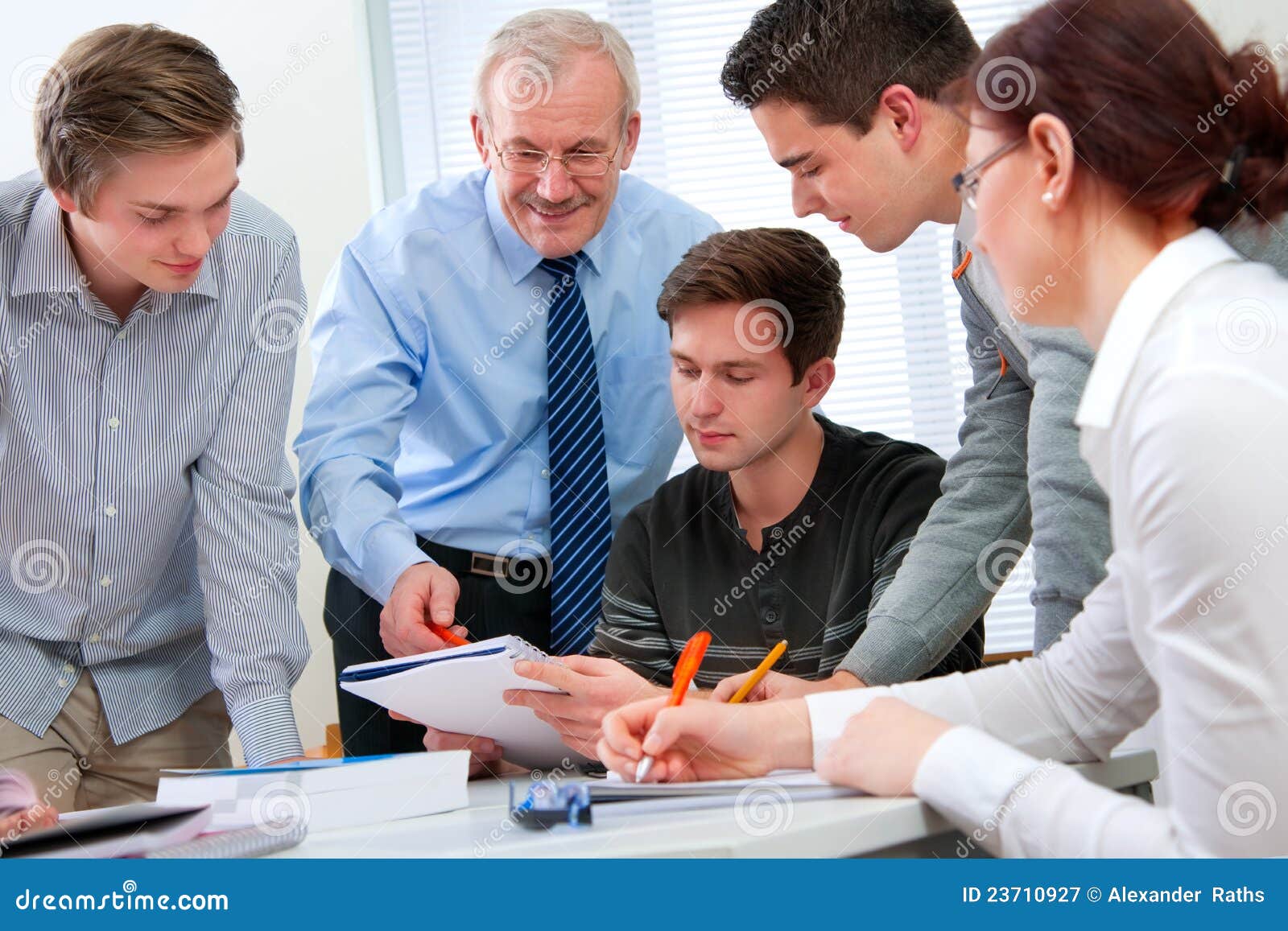 Teacher With High School Students Royalty Free Stock Photography ...