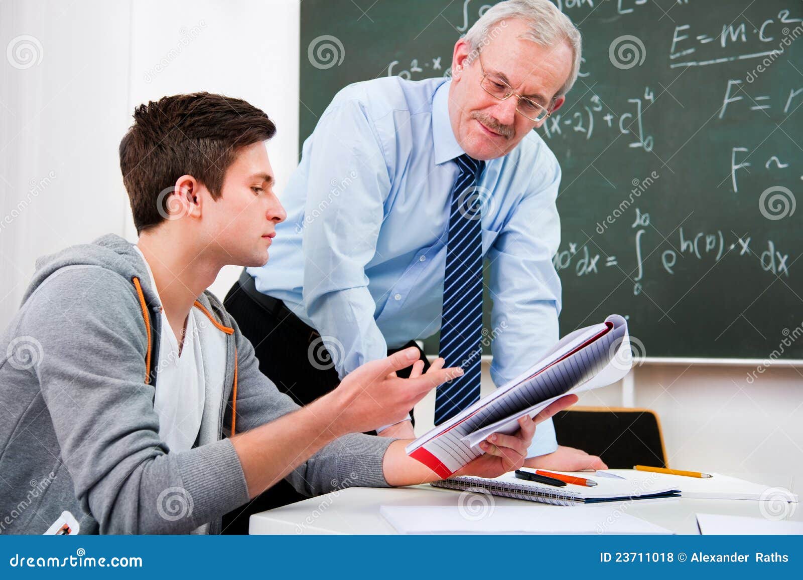 Teacher with High School Students Stock Photo - Image of attention ...