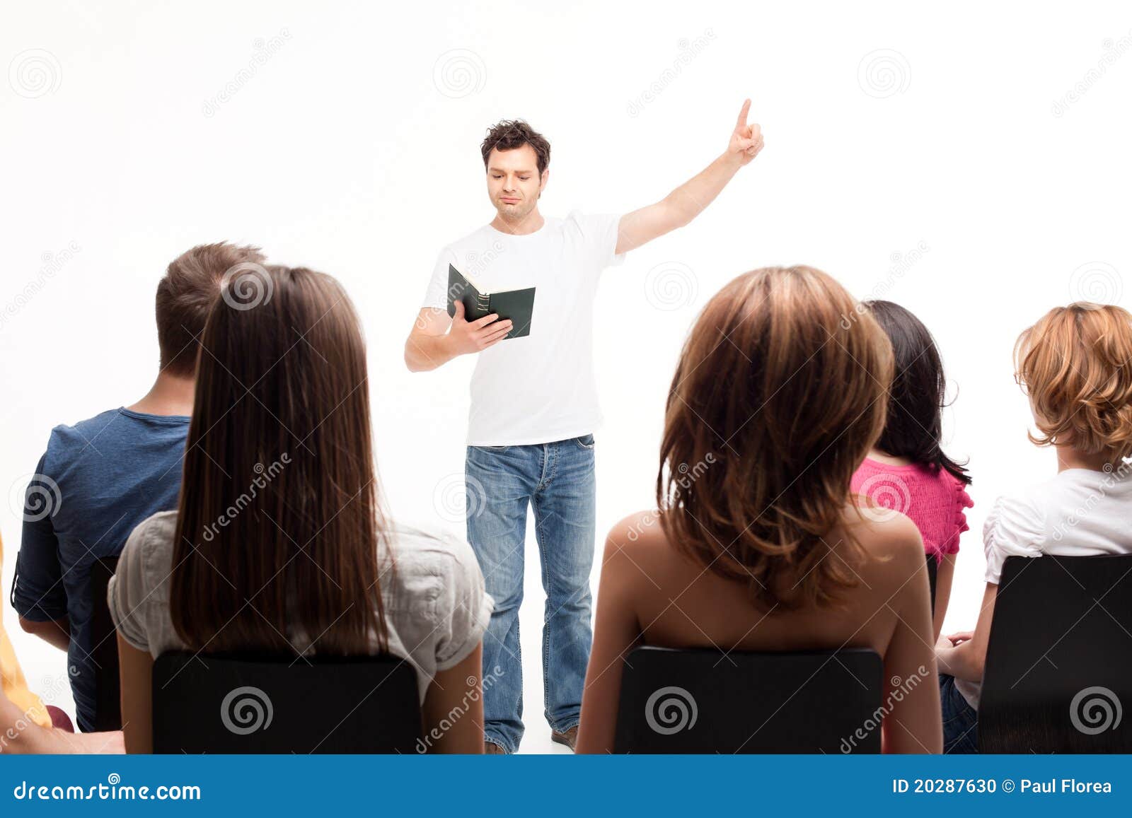 Teacher holding book stock photo. Image of teaching, holding - 20287630