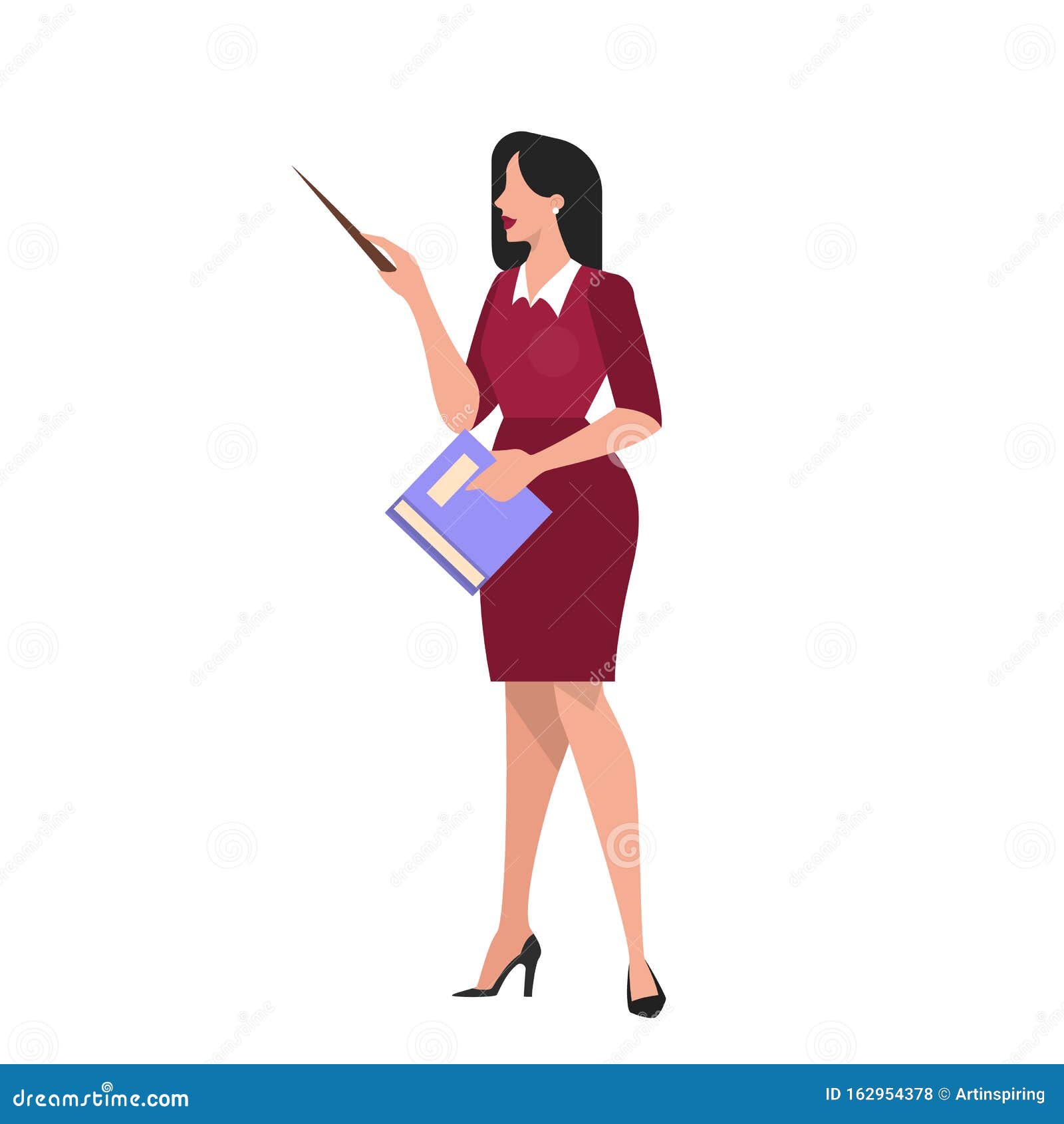 Teacher Holding a Pointer. Professor Explaining Lesson Stock Vector ... Teacher Holding a Pointer. Professor Explaining Lesson Stock Vector ...